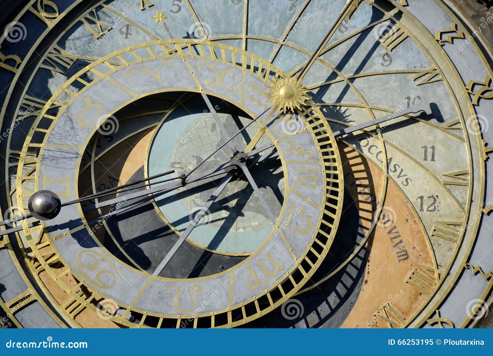 Old astronomy clock stock image. Image of medieval, architecture - 66253195