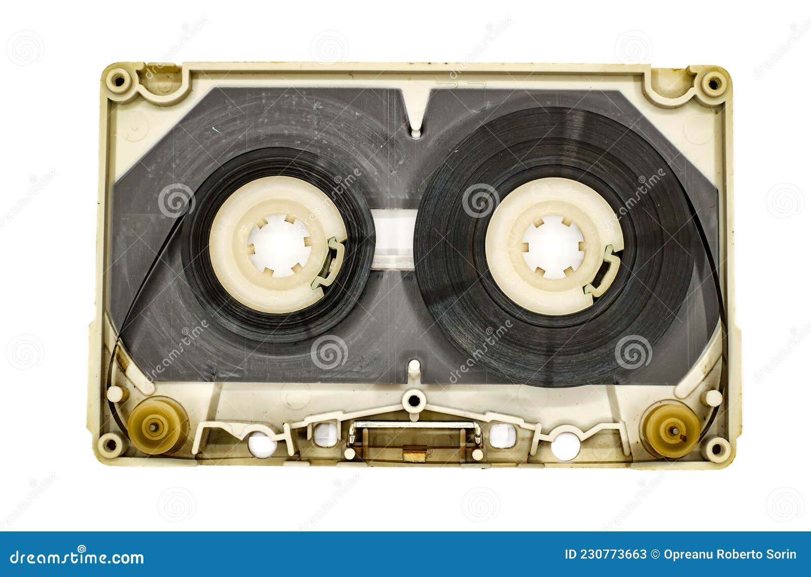 Old Audio Cassette Tape Open Stock Image Image Of Magnetic Plastic 230773663