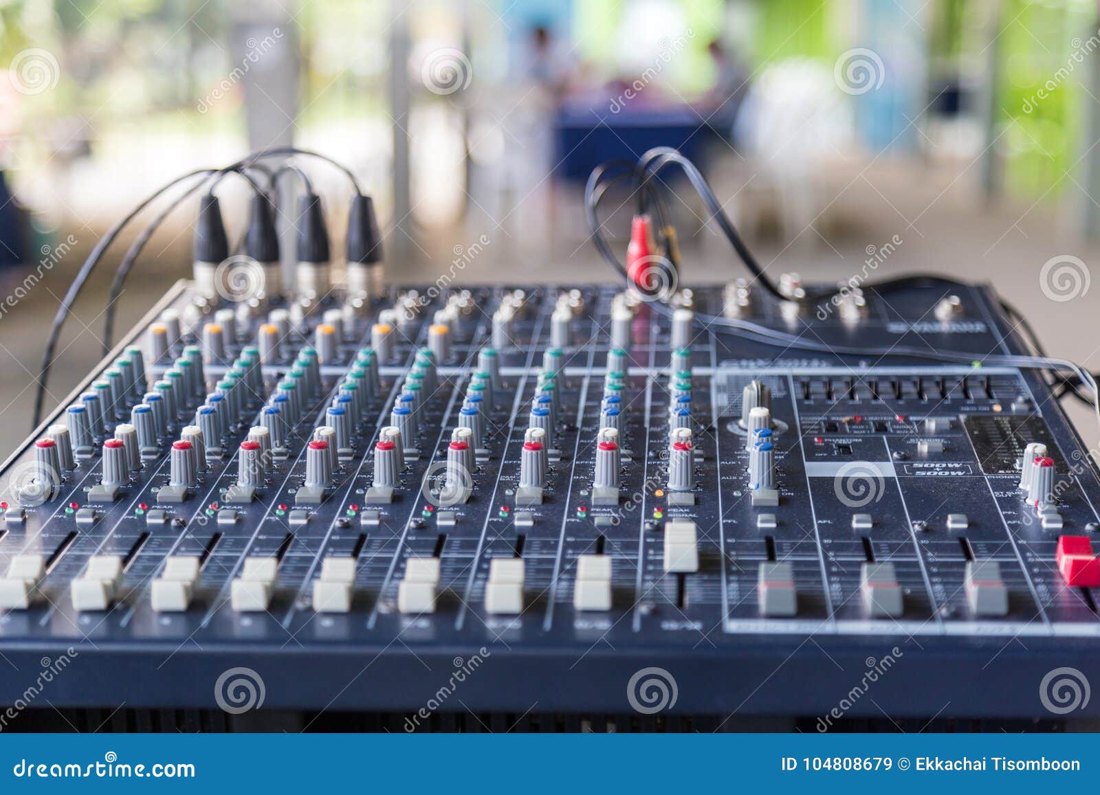 An Old Audio Mixing Board Sliders. Stock Image - Image of board, level ...