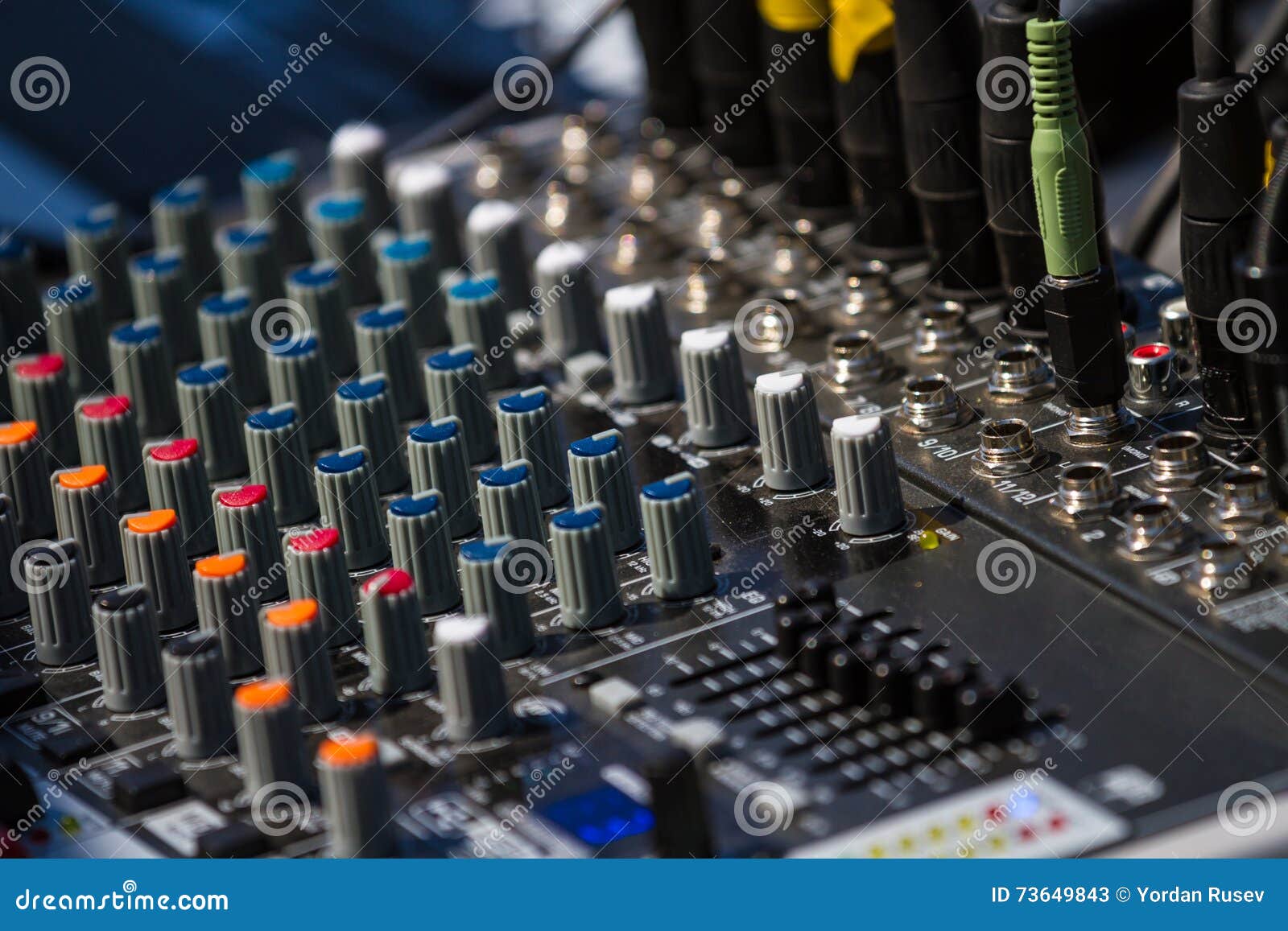 Old Audio Sound Mixer Control Panel Stock Image - Image of ...