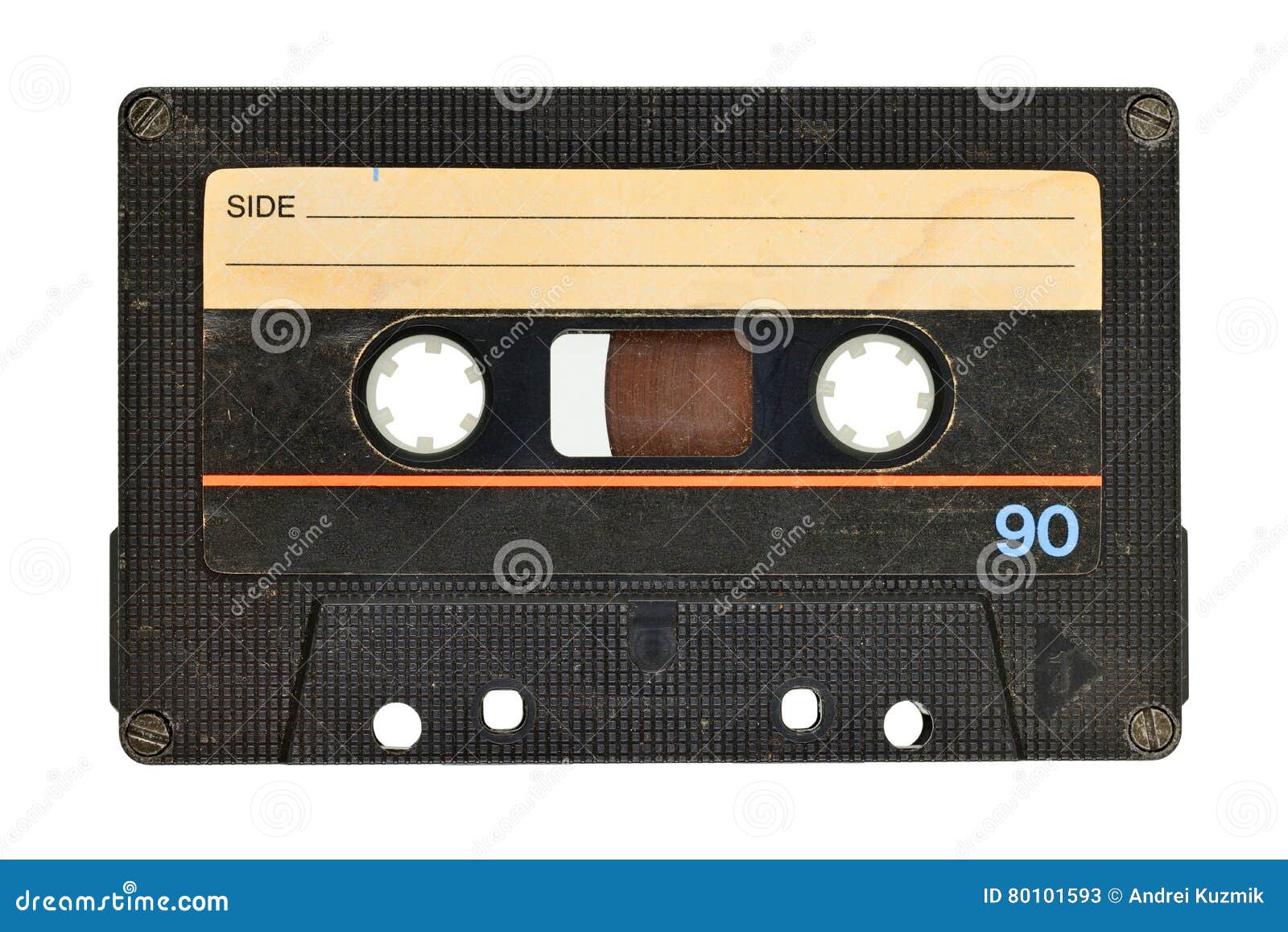 Old audio tape cassette stock image. Image of isolated - 80101593