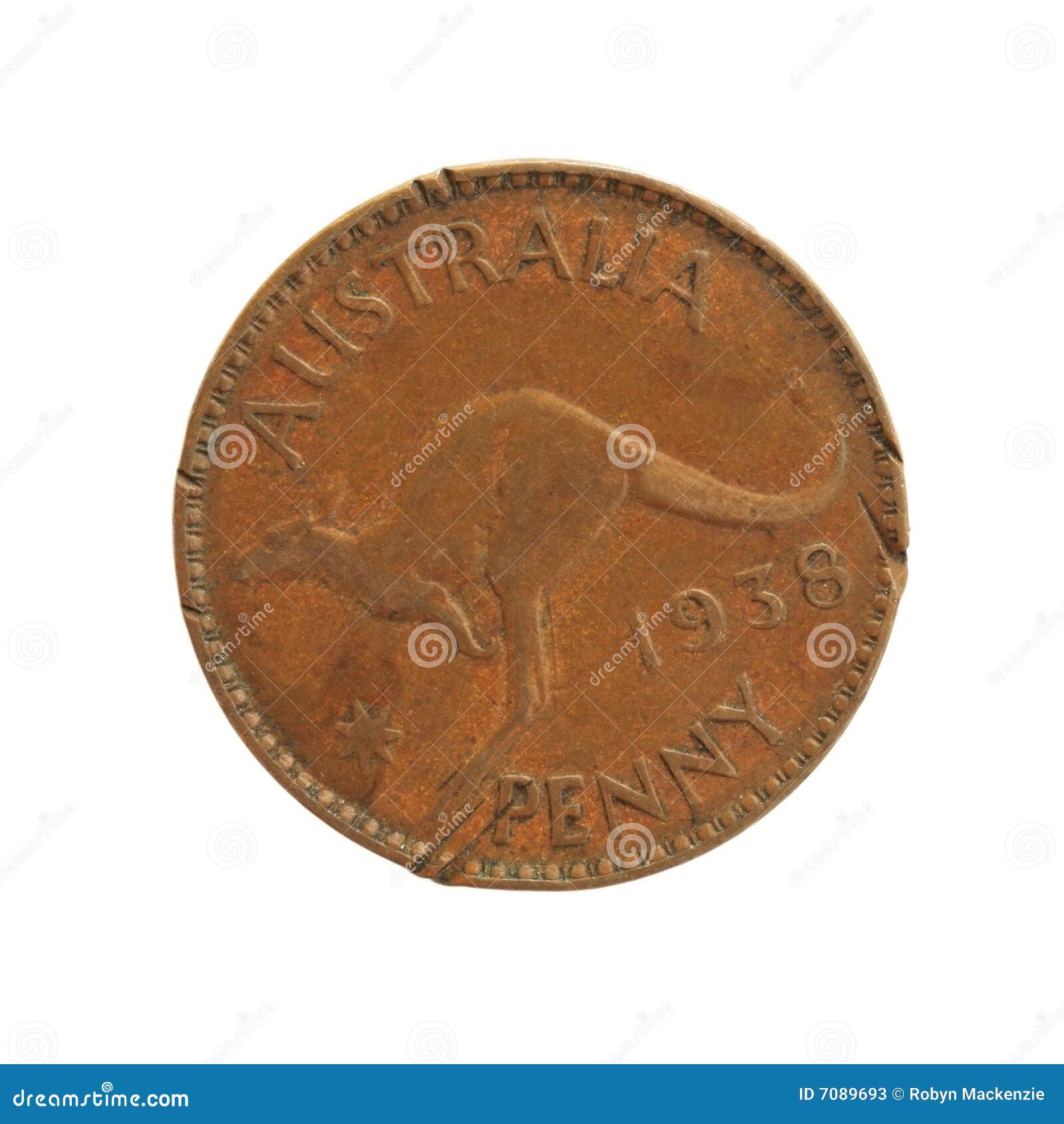 Australian Penny Pre-decimal 1942 Royalty-Free Stock Image ...