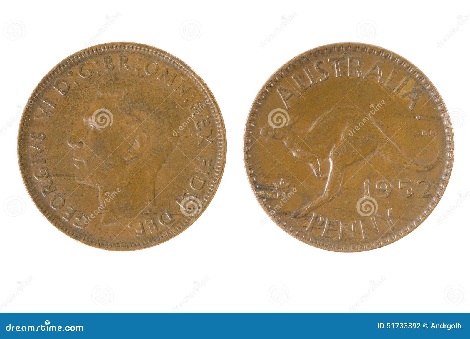 Australian Penny Pre-decimal 1942 Royalty-Free Stock Image ...