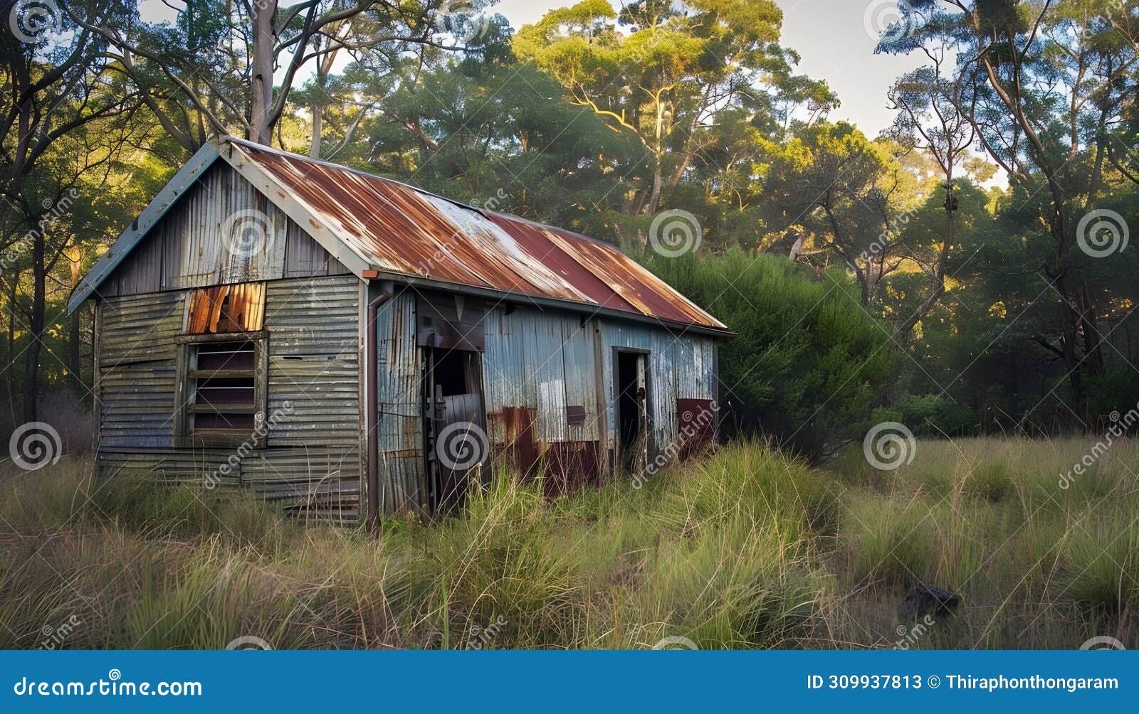 Old Australian shack stock illustration. Illustration of architecture ...