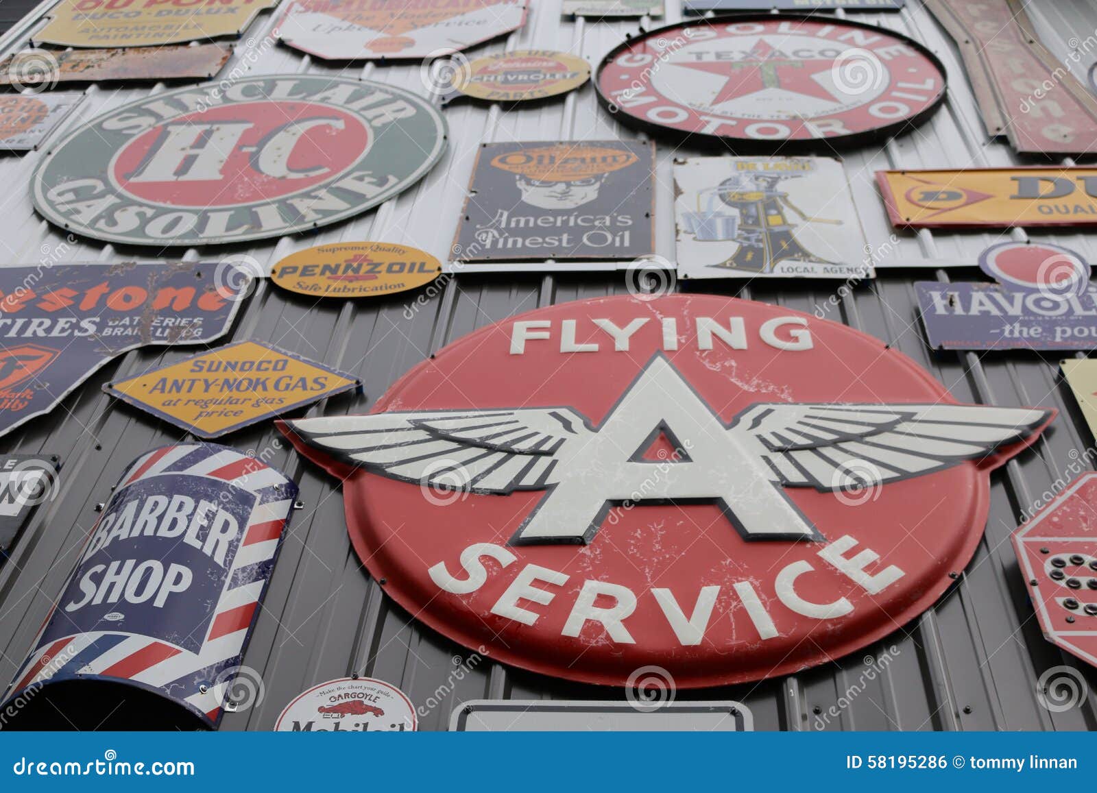 Old auto metal signs editorial photo. Image of yesteryear - 58195286