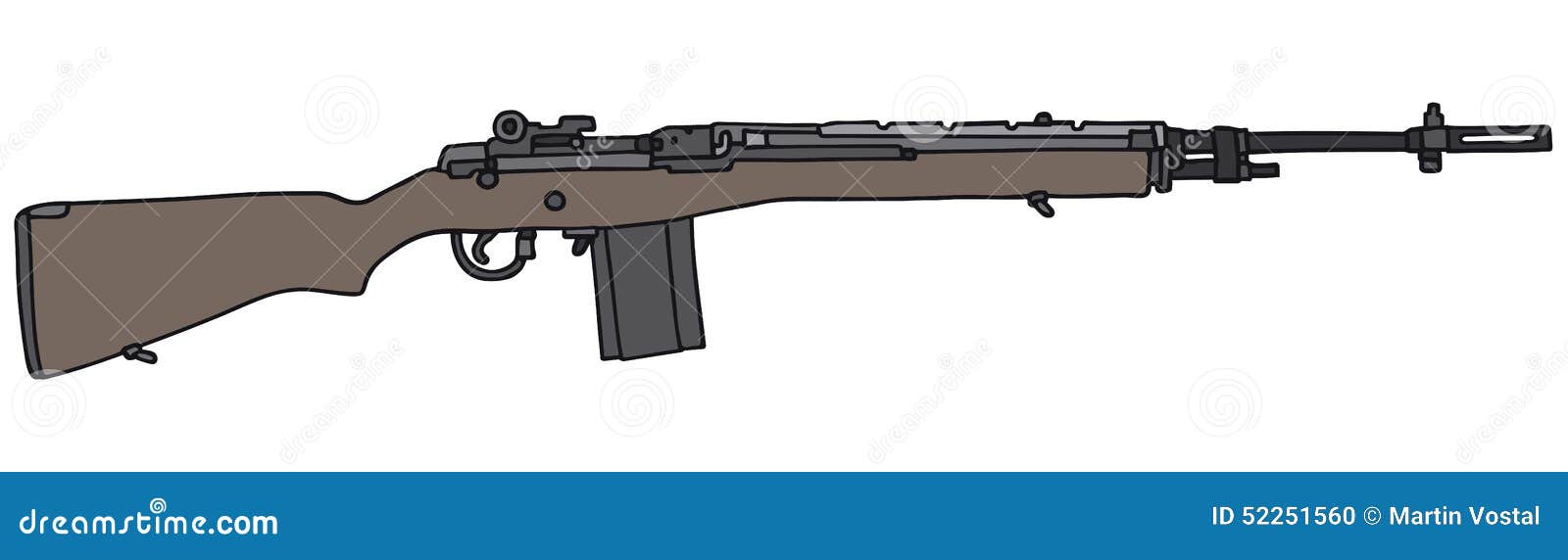 Old automatic gun stock vector. Illustration of military - 52251560