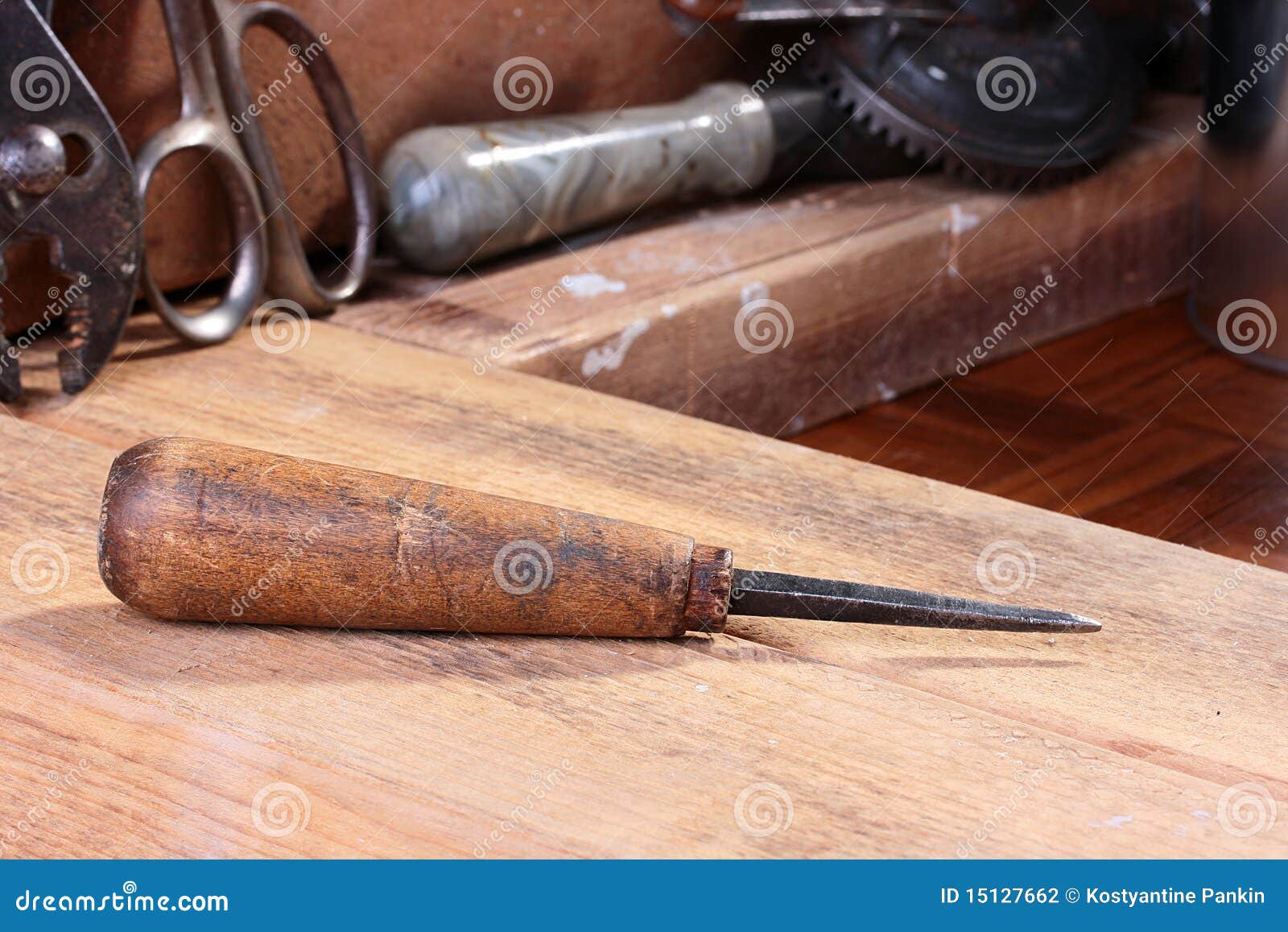 Old awl stock photo. Image of repair, prod, convenience - 15127662