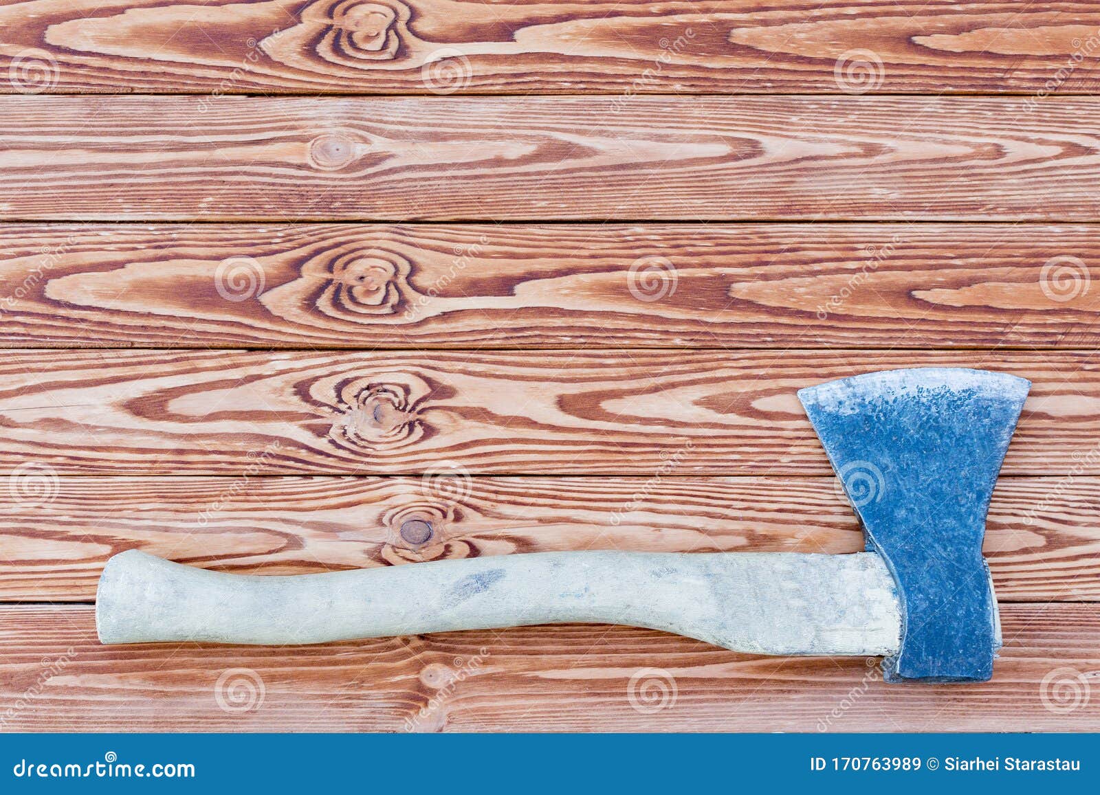 Old Axe on a Decorative Wooden Background Stock Image - Image of ...