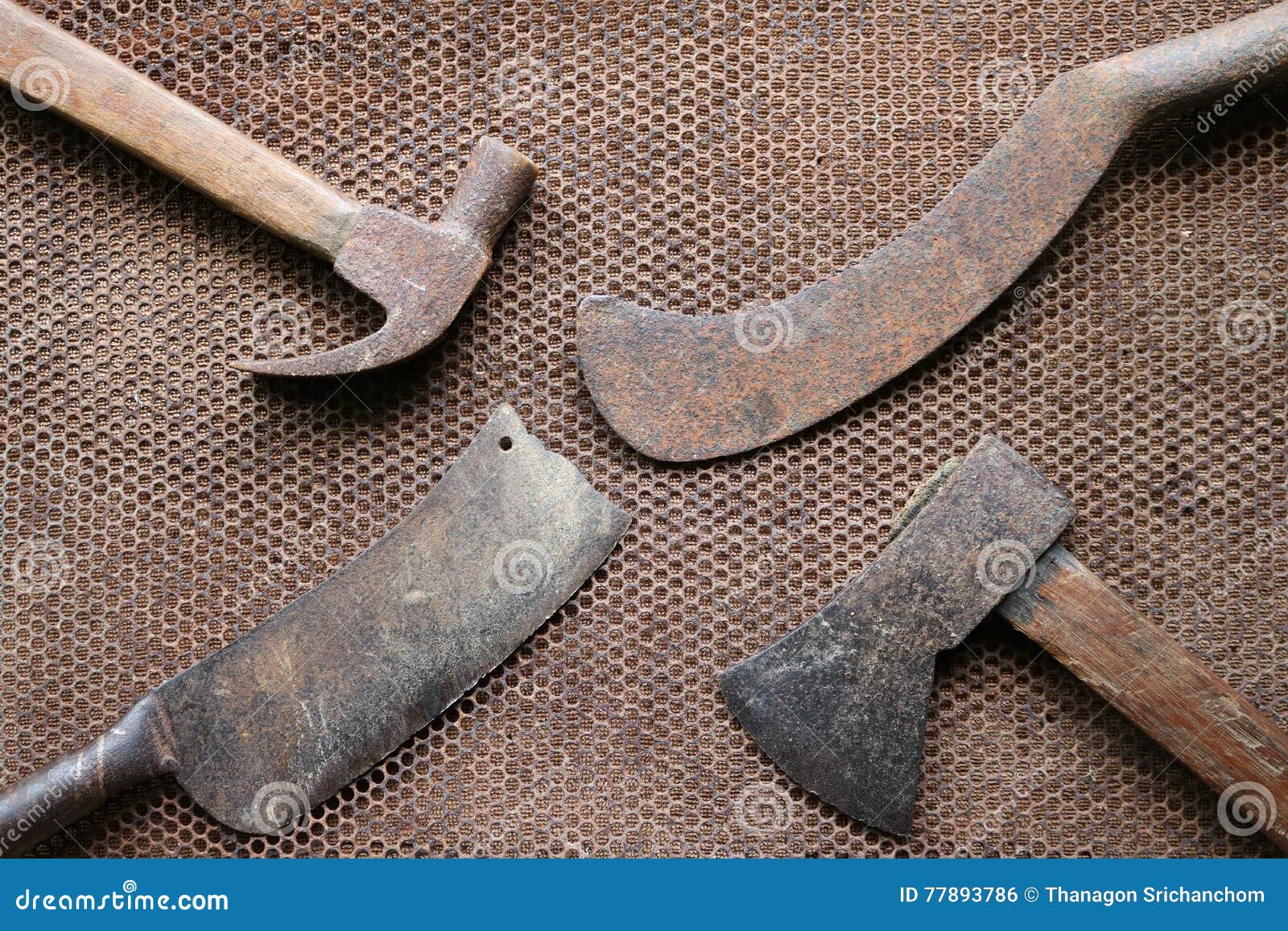 Old axe hammer knife. stock photo. Image of vintage, industry - 77893786