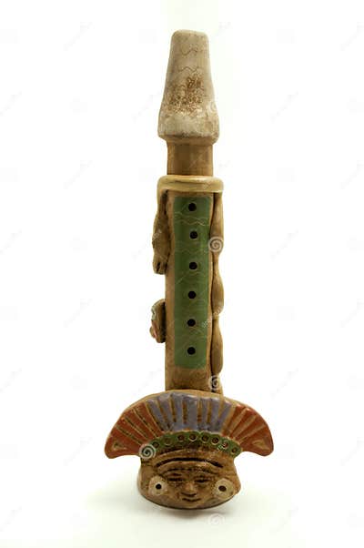 Old Aztec Flute stock photo. Image of studio, instrument - 7283798