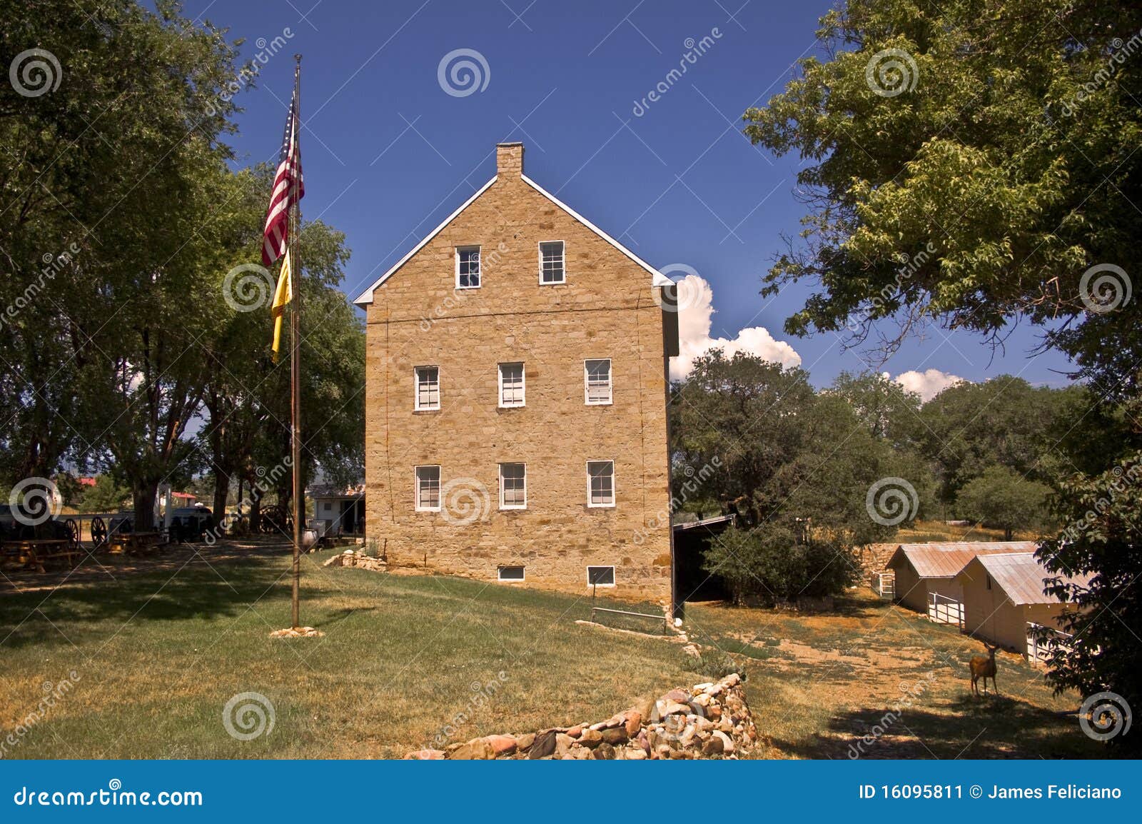 Old Aztec Mill stock image. Image of museum, western - 16095811