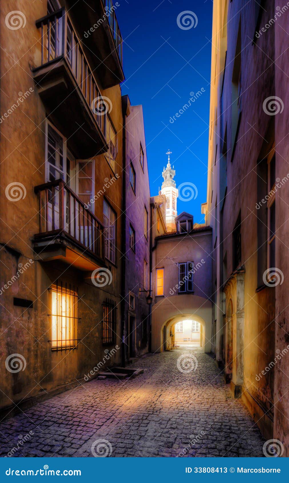 Old Back Lane in Old Warsaw Stock Image - Image of travel, town: 33808413