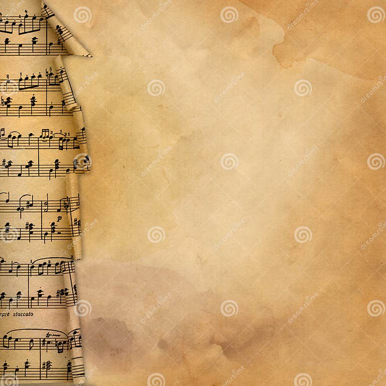 Old Background with Musical Border for Design Stock Illustration ...