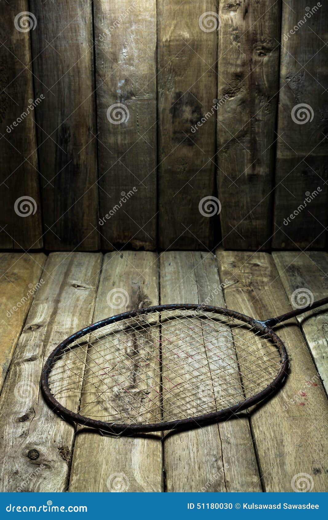 Old Badminton Racket on Wood Table Background Stock Photo - Image of ...