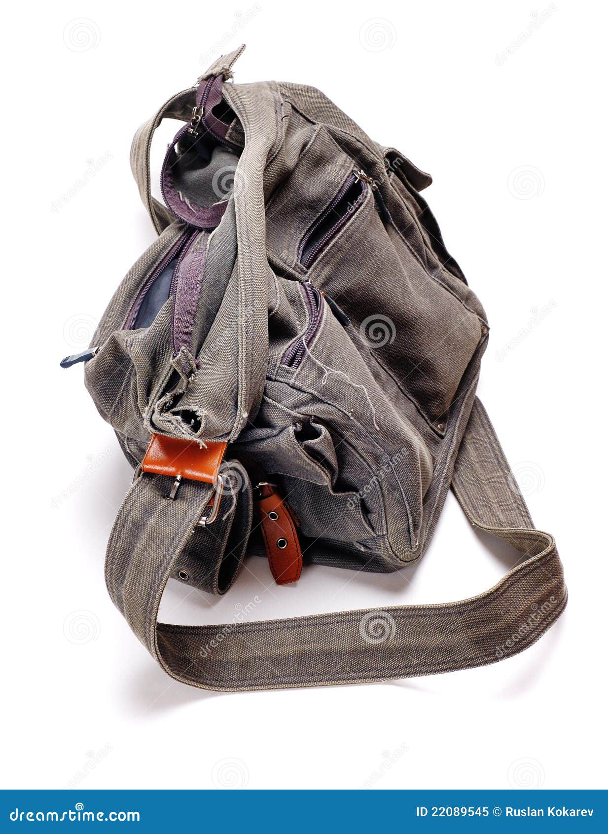 Old bag. stock image. Image of pocket, fasten, cotton - 22089545
