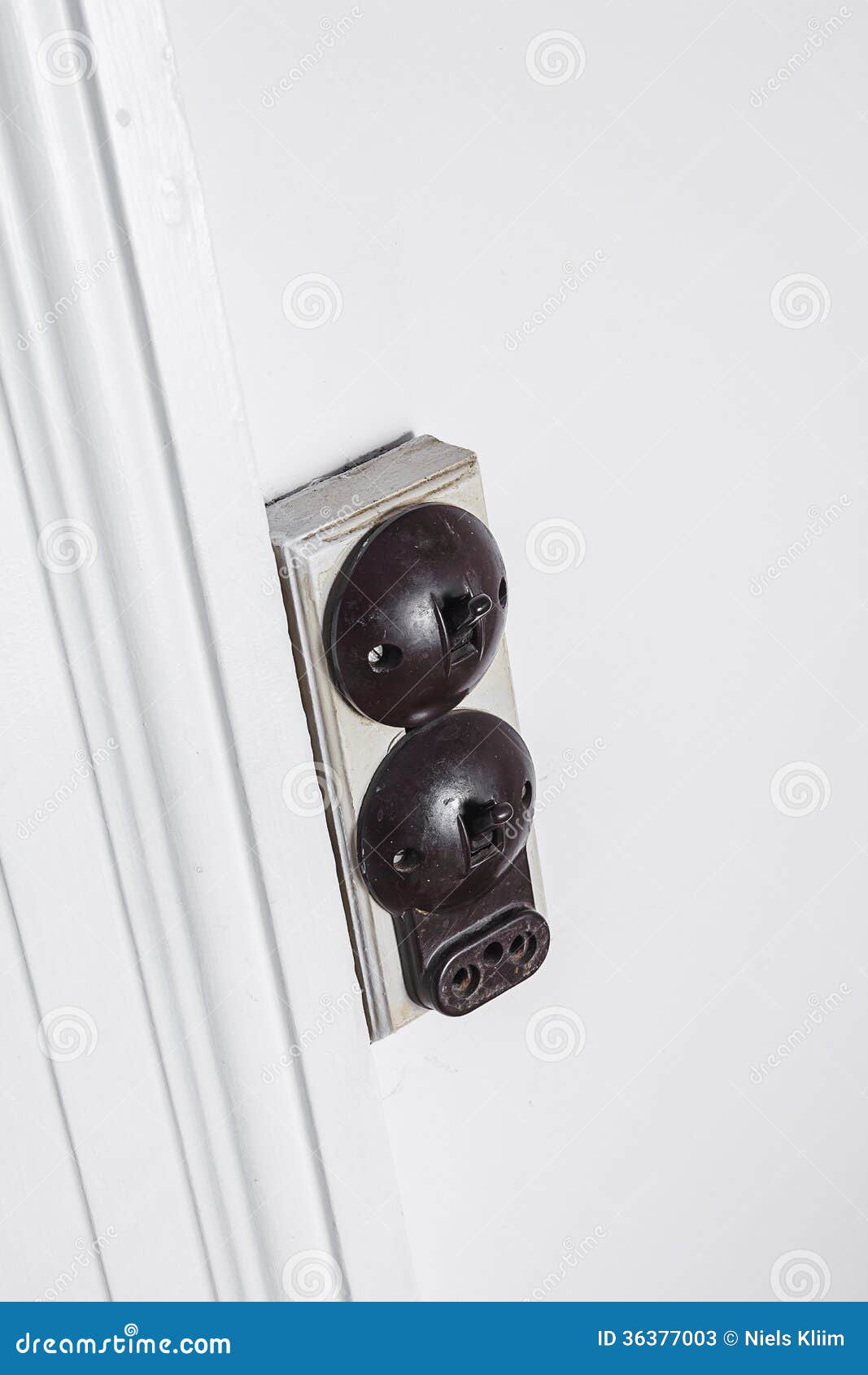 Antique Electrical Tester On Wood Board Stock Photography ...