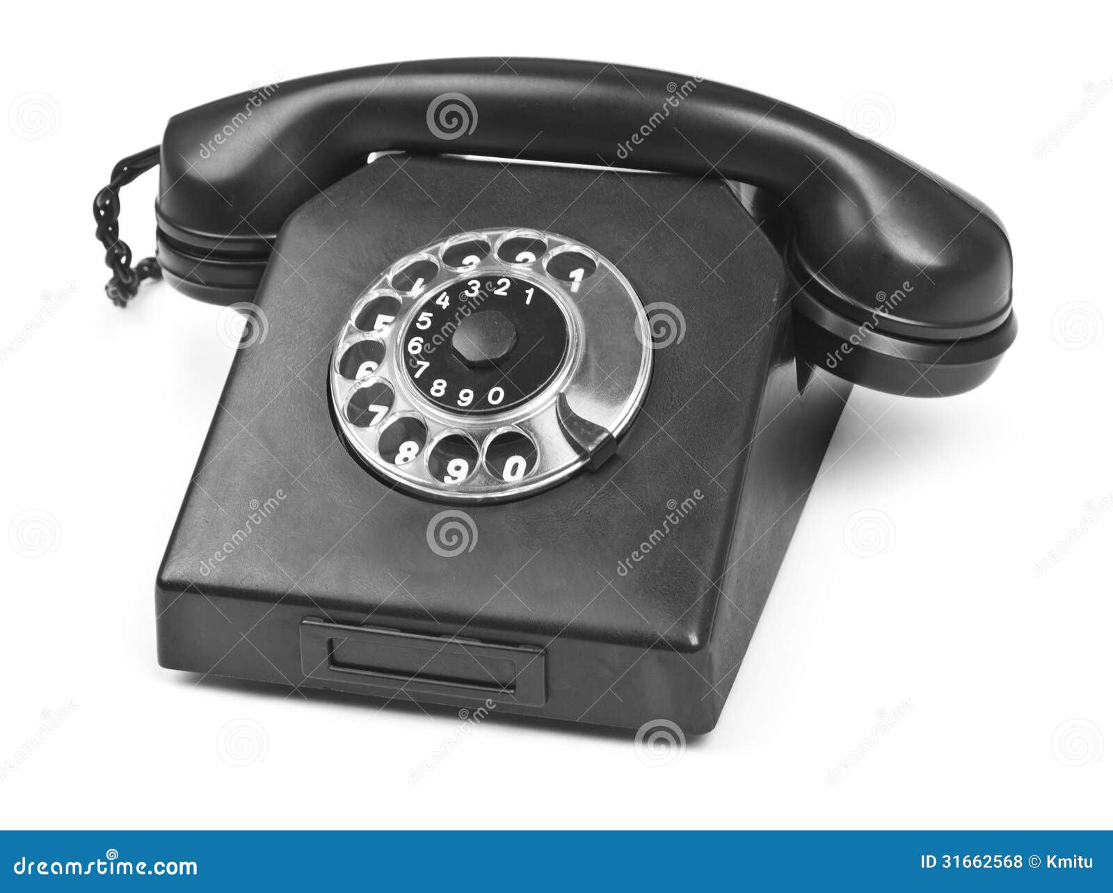 Old Bakelite Telephone on White Stock Photo - Image of oldfashioned ...