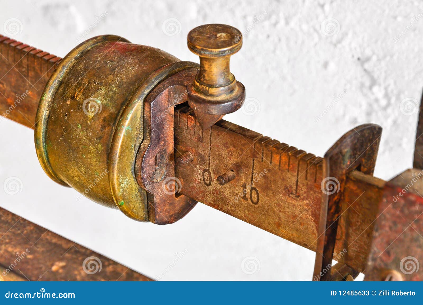 Old balance stock image. Image of bronze, amount, brown - 12485633