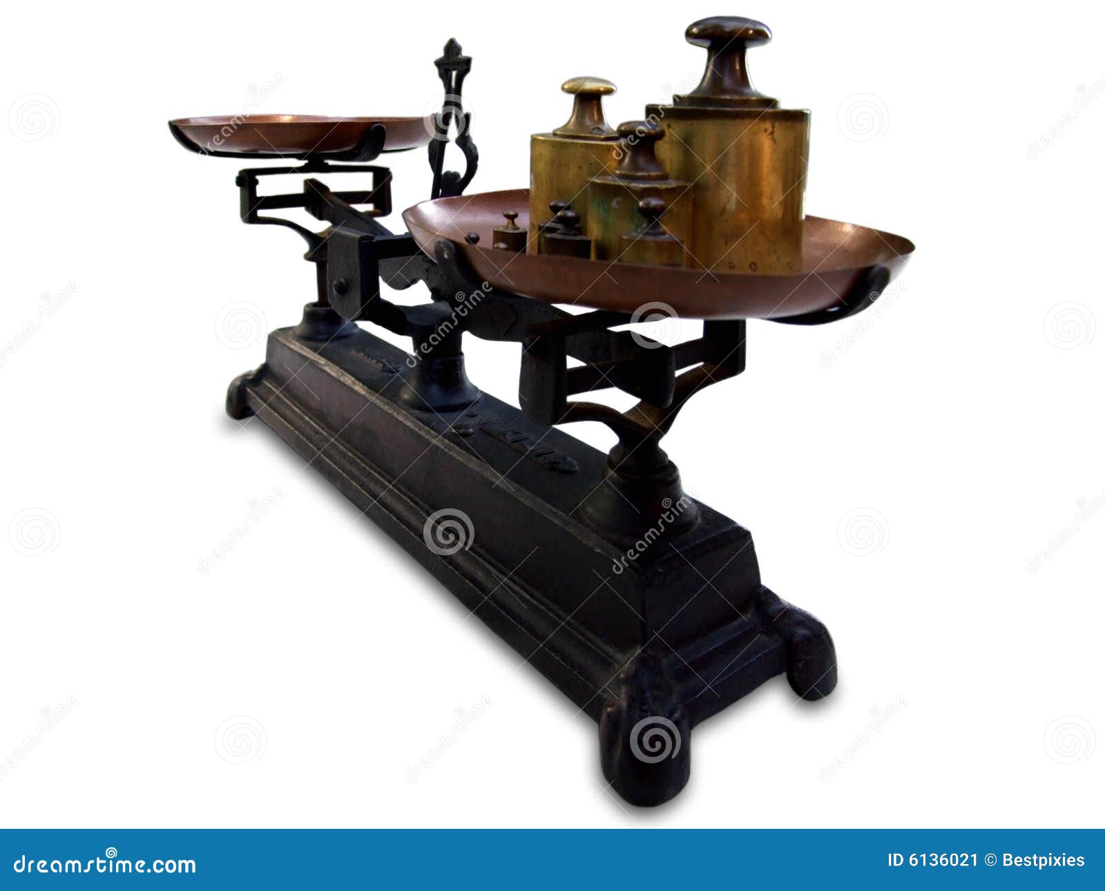 Old balance stock image. Image of weights, weight, scale - 6136021