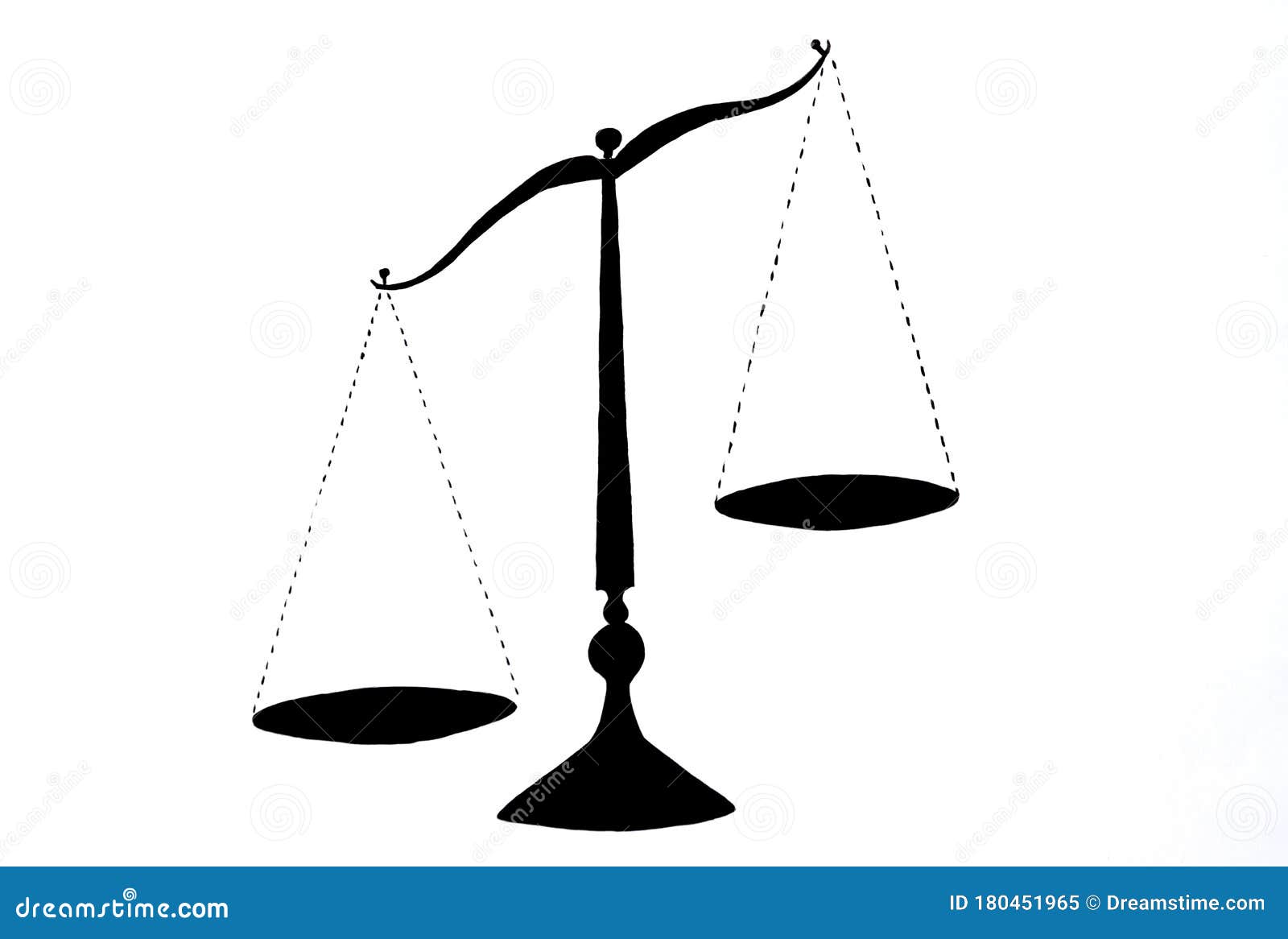 Old Balance Scale Silhouette on White Background Stock Illustration ...