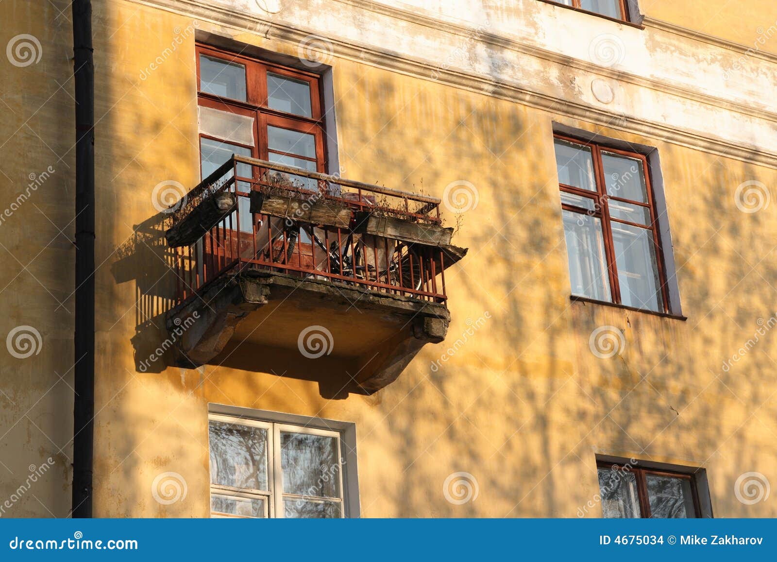 Old balcony. stock photo. Image of aging, city, urban - 4675034