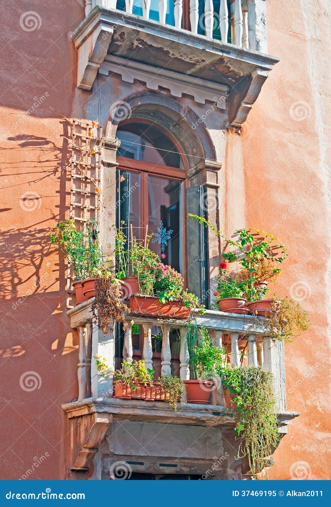 Old balcony stock image. Image of external, city, characteristic - 37469195
