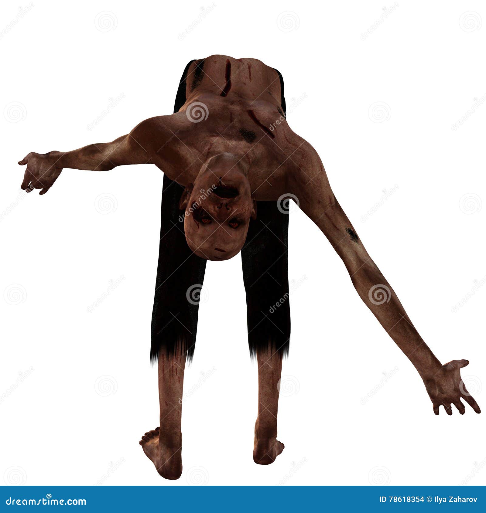 Old, bald, weak zombies stock illustration. Illustration of bald - 78618354