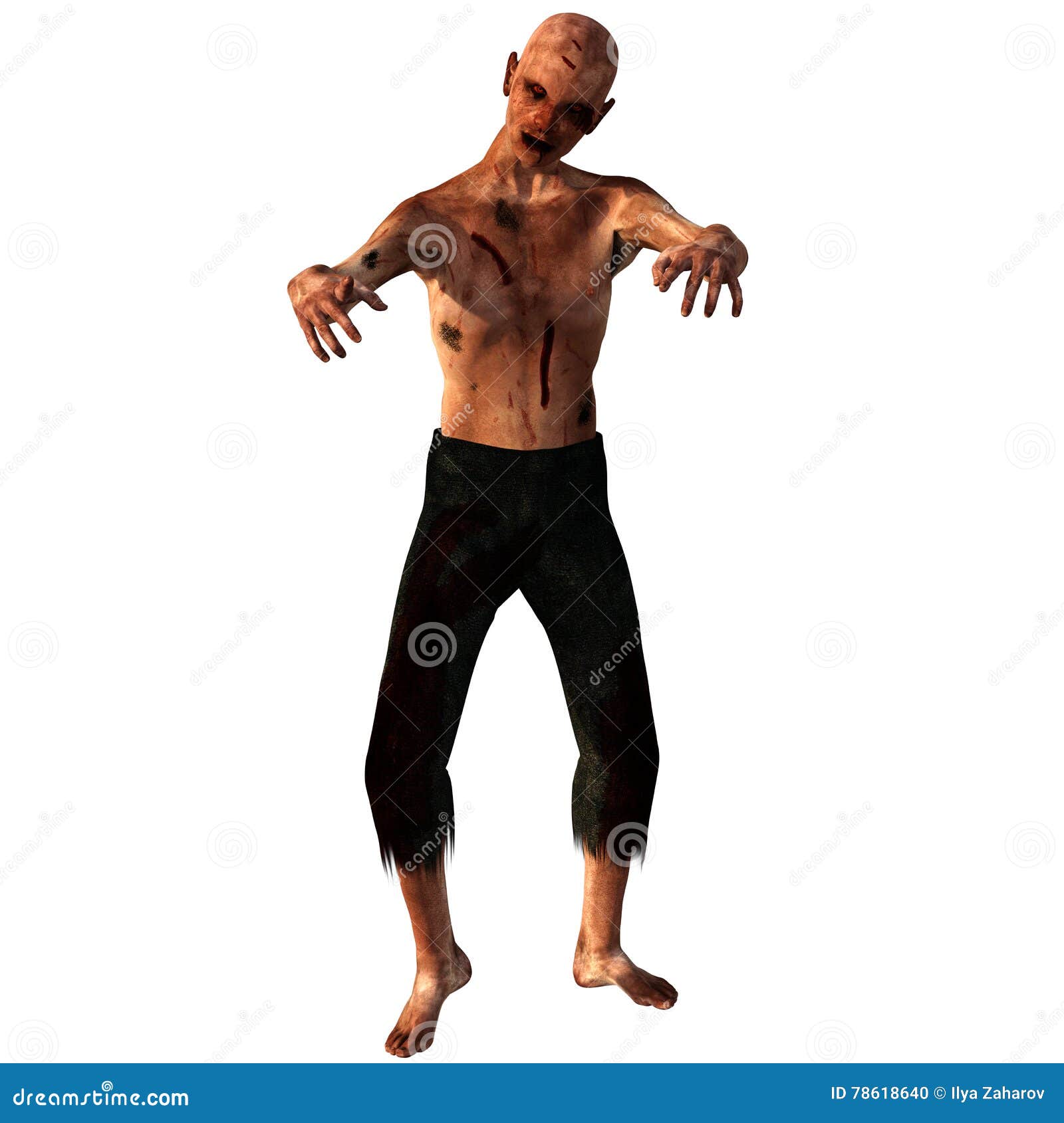 Old, bald, weak zombies stock illustration. Illustration of dead - 78618640