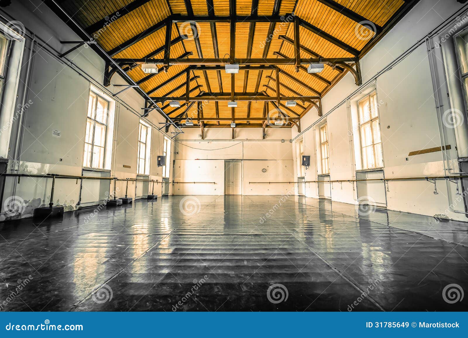 Old ballet hall stock image. Image of learning, yellow - 31785649
