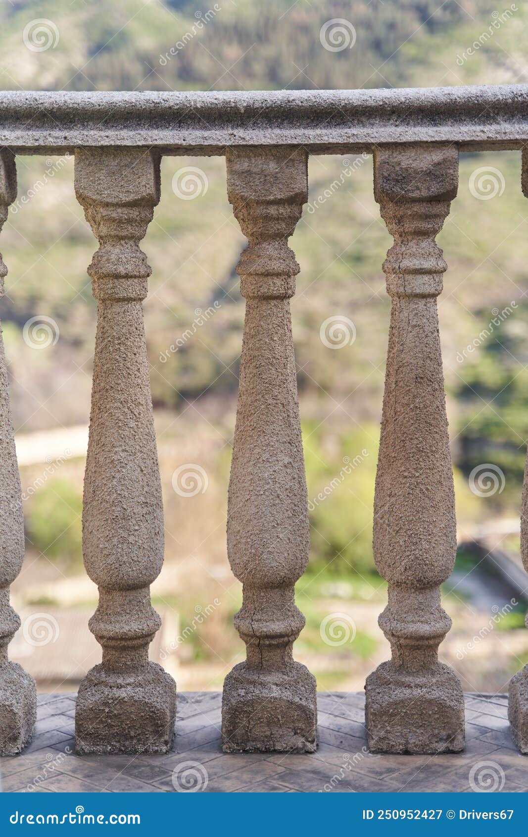 Old Balusters Made from Stone. Architecture Elements of Terrace Stock ...