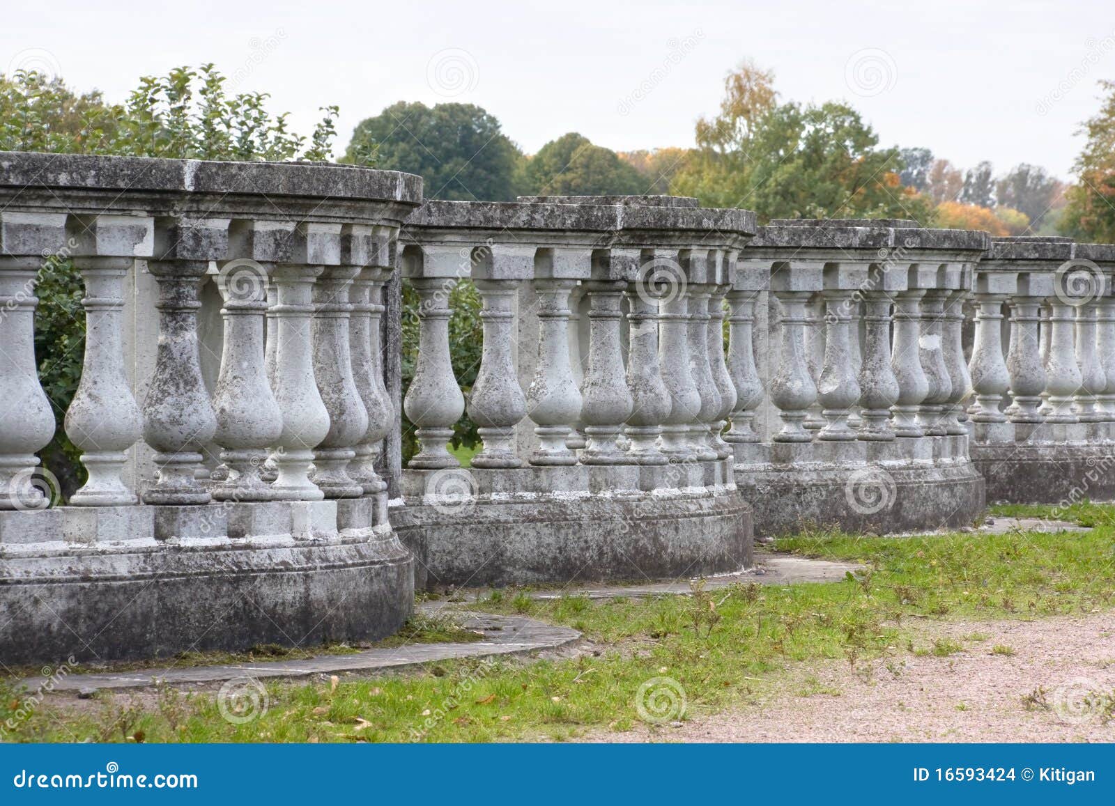 Old Balustrade in the Park stock photo. Image of petrodvorets - 16593424