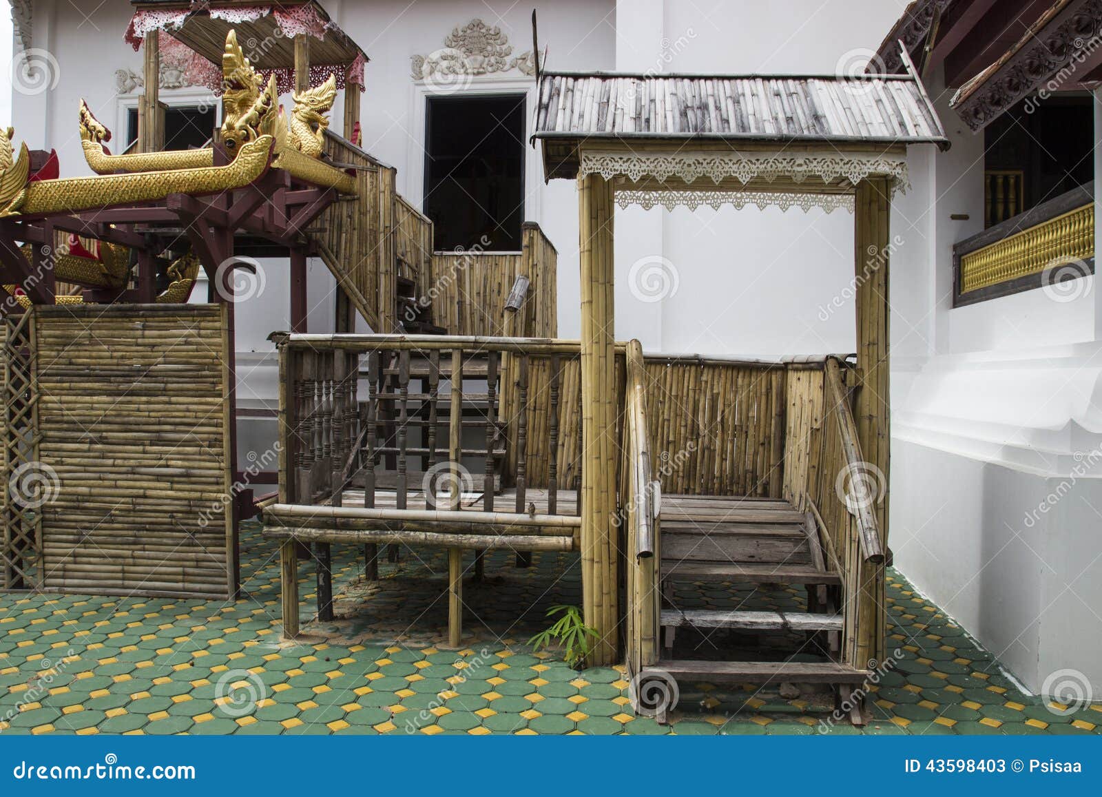 Old bamboo arch gate stock image. Image of natural, gate - 43598403
