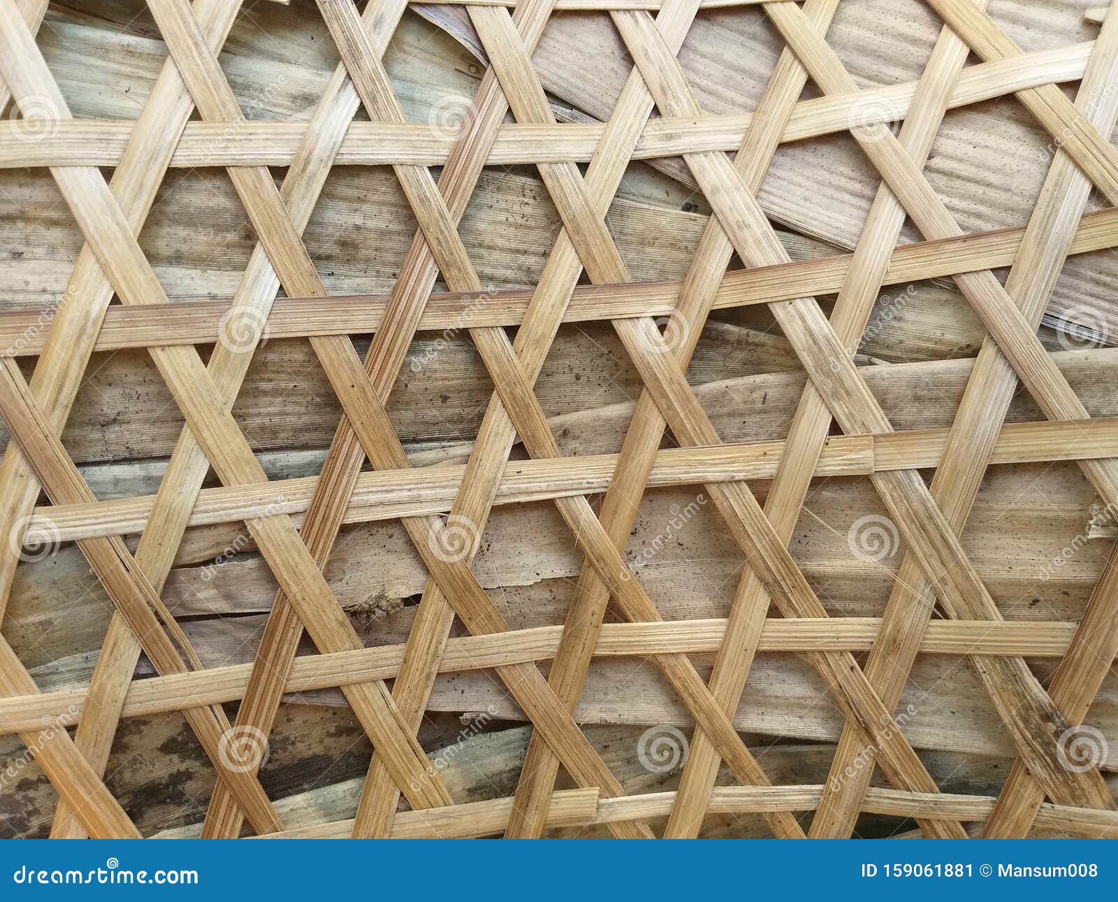 Old bamboo basket texture stock image. Image of close - 159061881