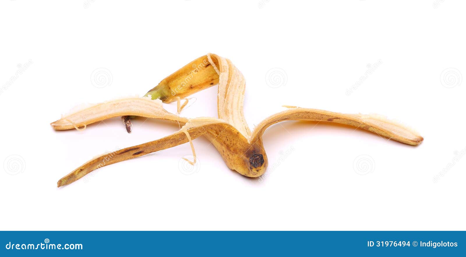 Old Banana Peel on White Background Stock Photo - Image of banana, peel ...