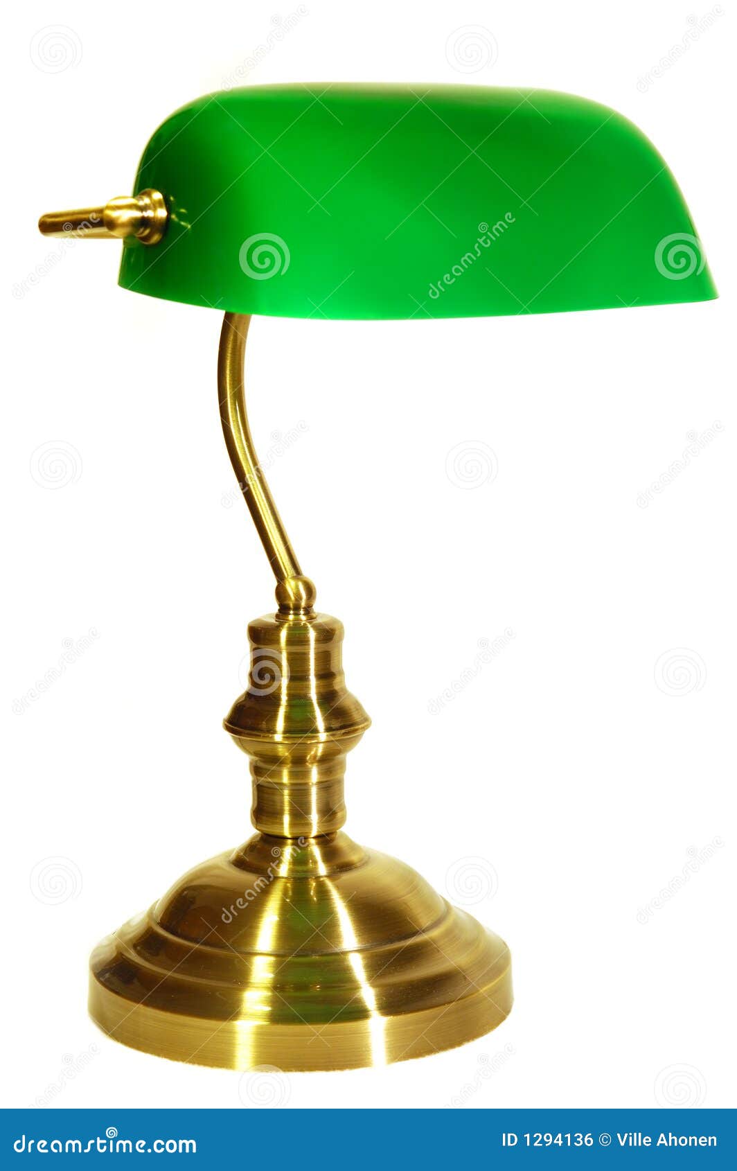 Old banker style lamp stock photo. Image of bronze, table - 1294136