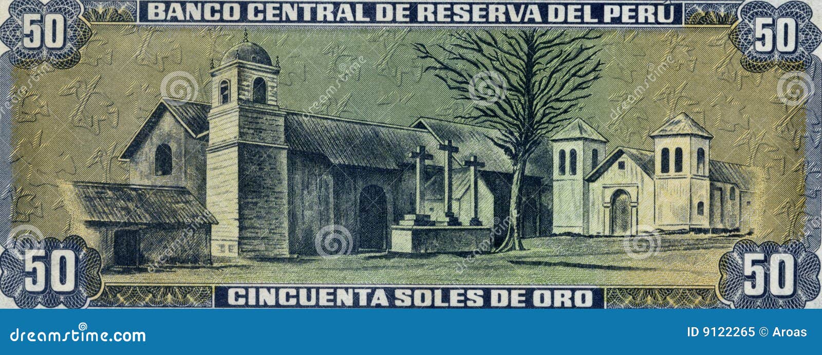 Old banknote from Peru stock image. Image of fifty, fivehundred - 9122265