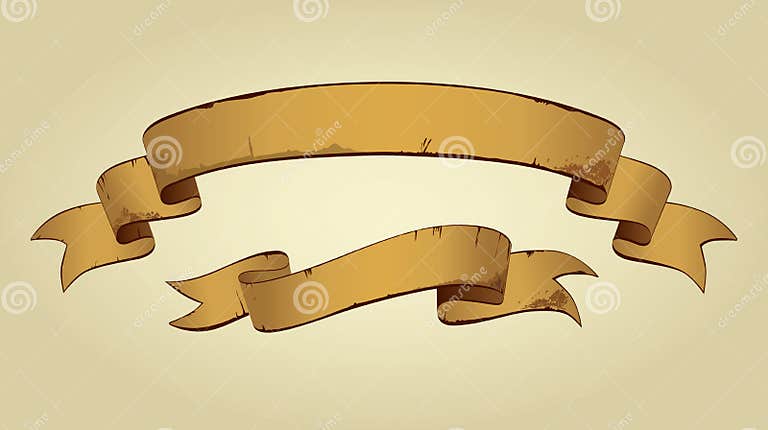 Old Banners stock vector. Illustration of damaged, brown - 10600546