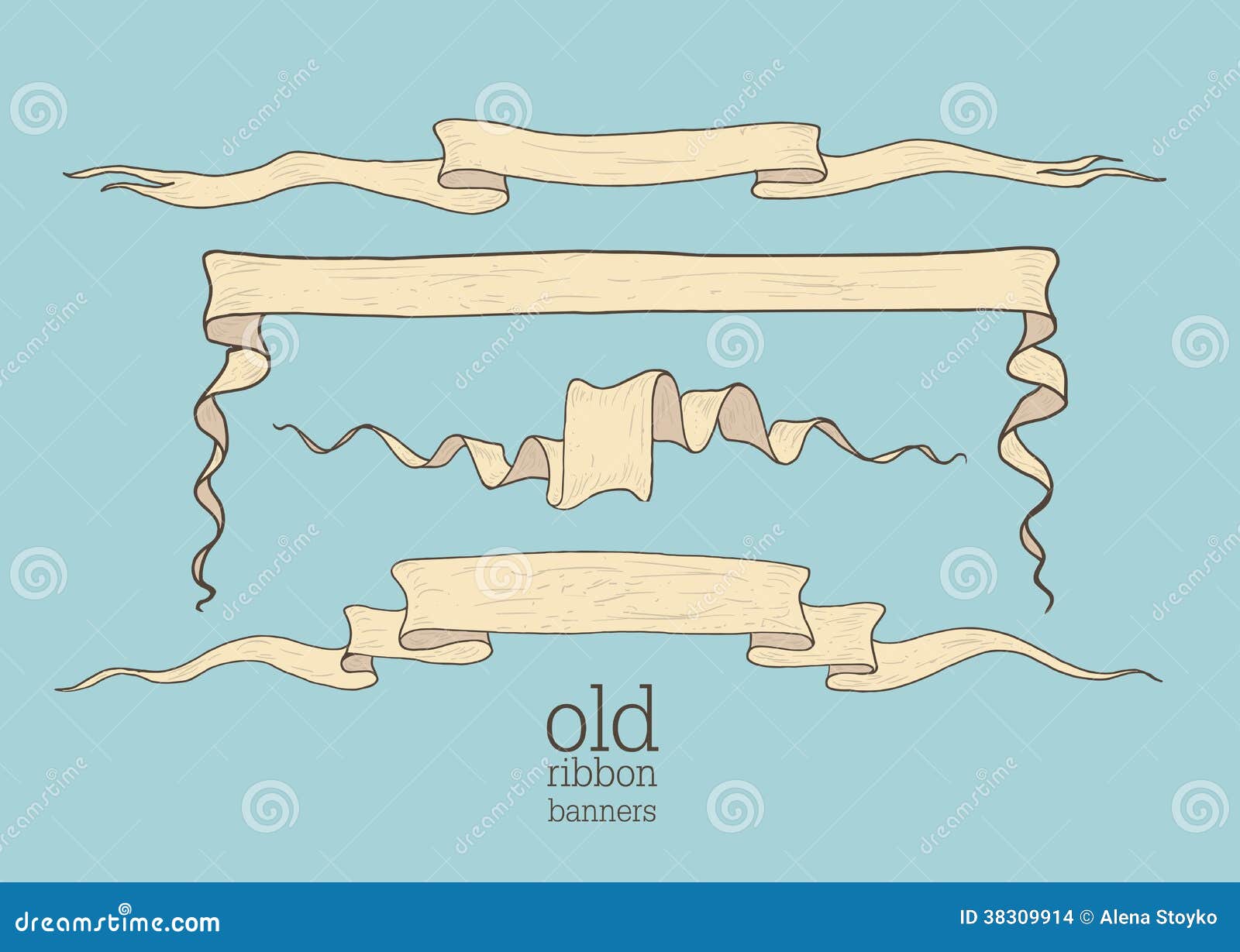 Old banners stock vector. Illustration of design, message - 38309914