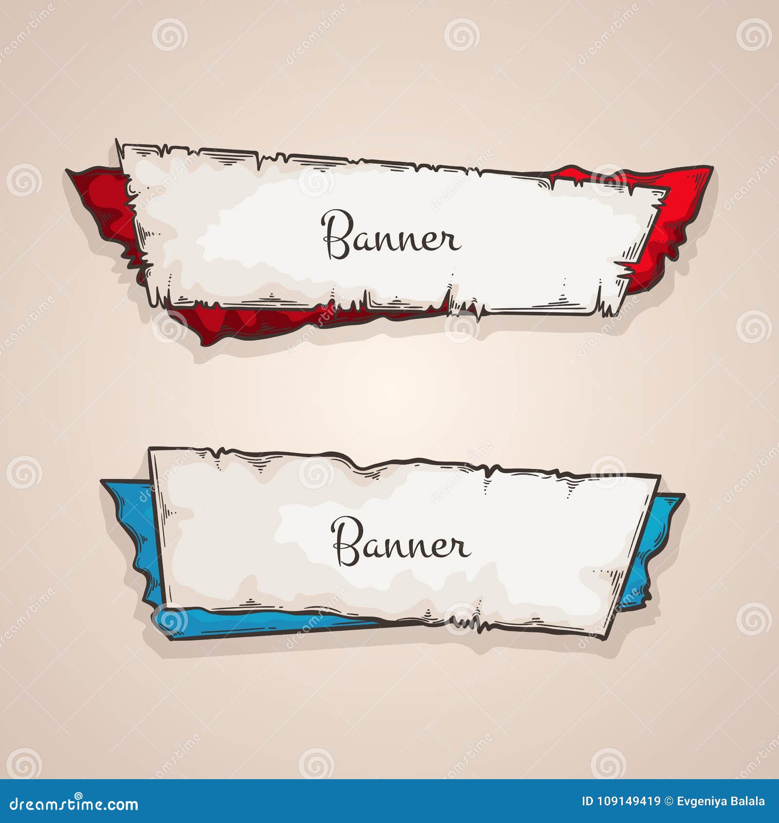 Old Banners Vector Collection. Stock Vector - Illustration of creative ...