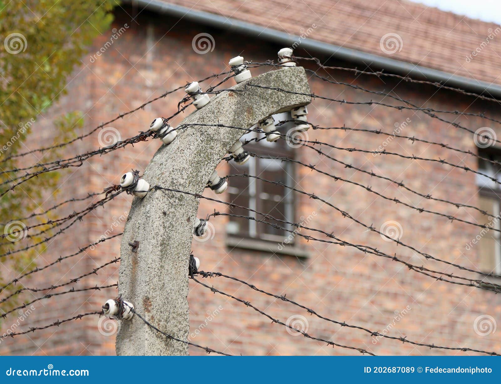 Barbed Wire that Marks the Boundary of a Prison Editorial Stock Image ...