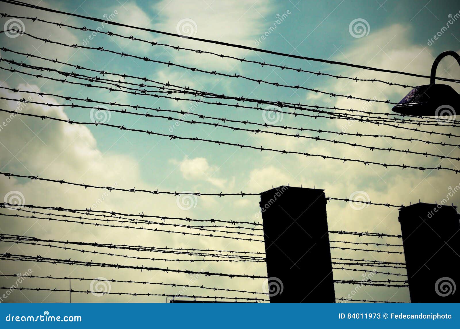 Old Barbed Wire To Demarcate the Prison Camp Stock Image - Image of ...