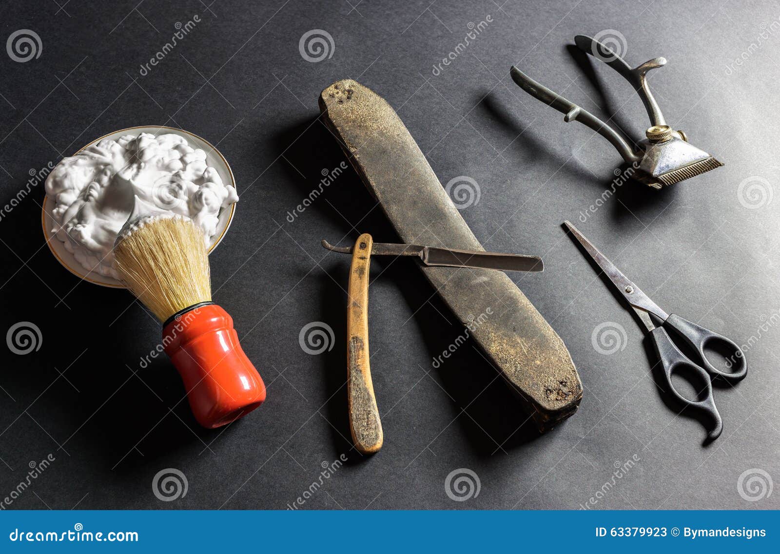 Old Barber Tools stock image. Image of cutting, hairdresser - 63379923