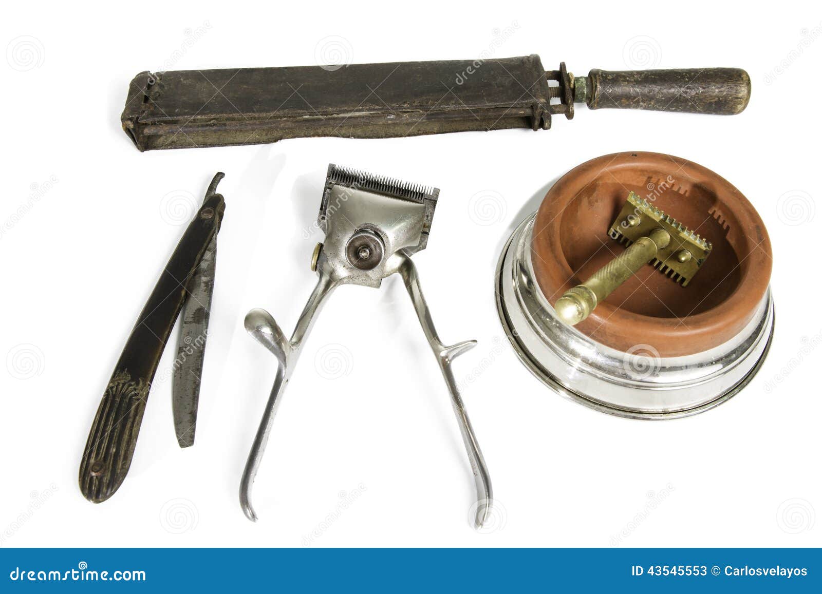 Old Barber Tools stock image. Image of antique, isolated - 43545553