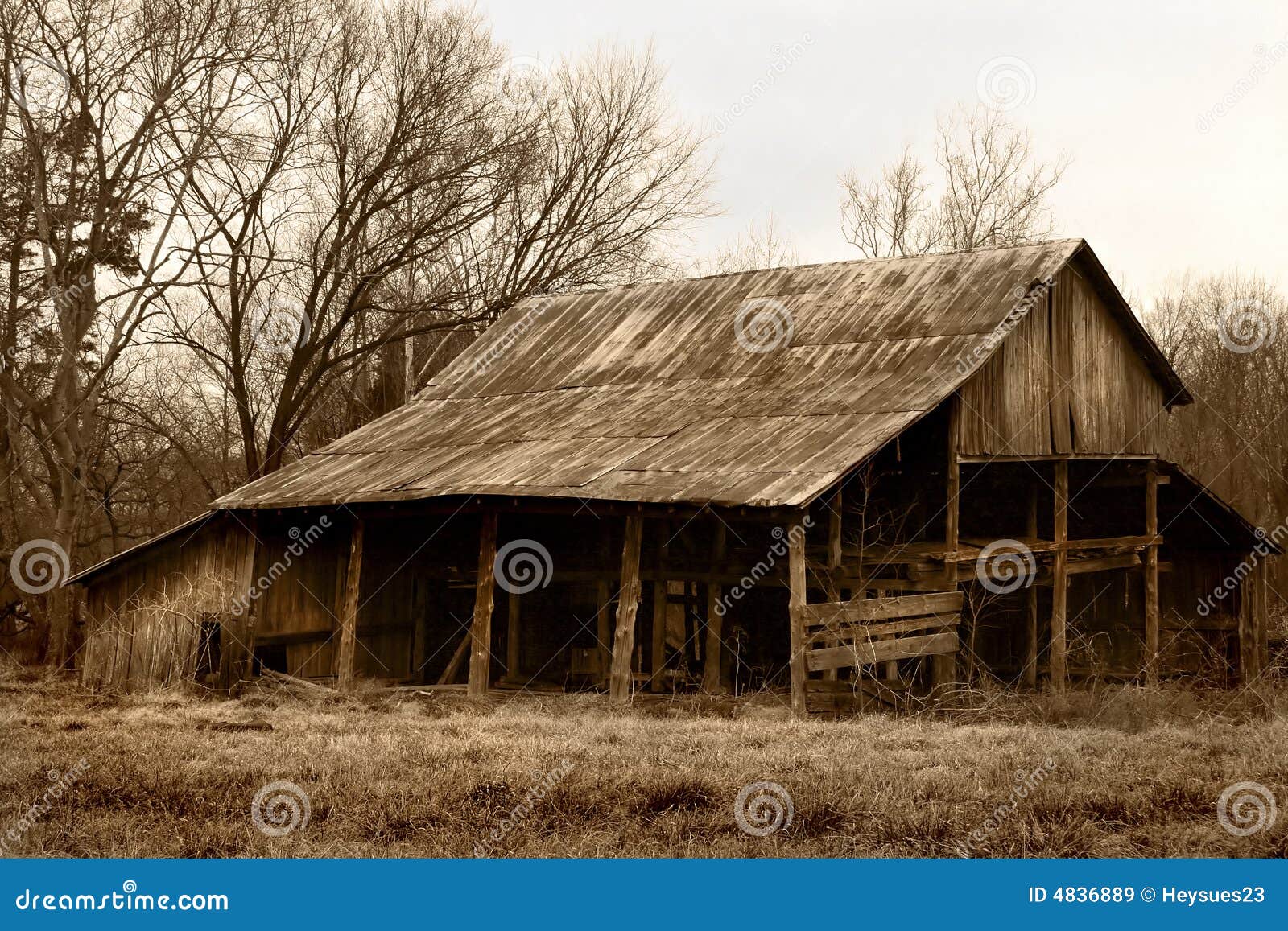 Old Barn stock image. Image of wood, barn, trees, vintage - 4836889