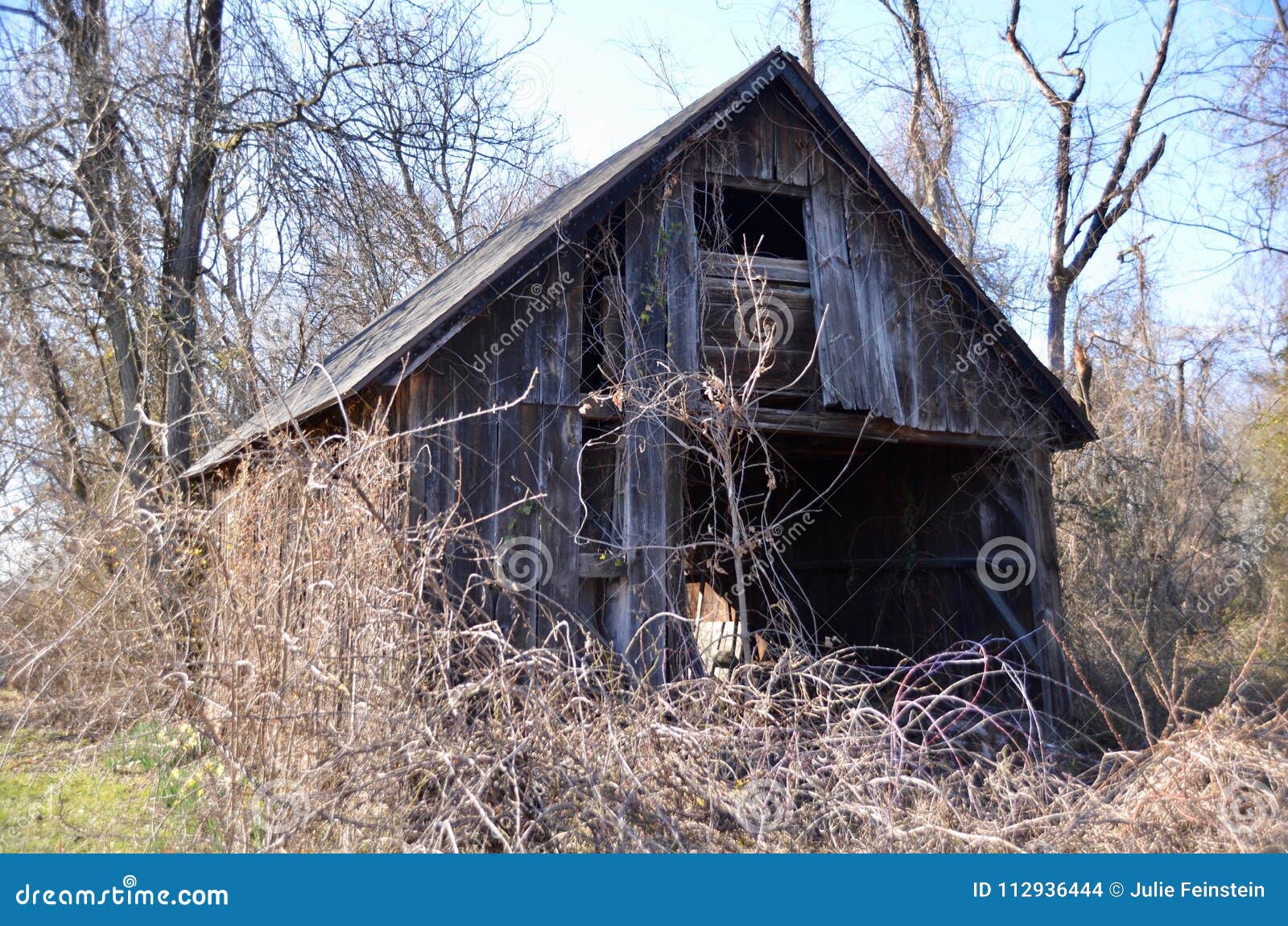 Old Barn stock photo. Image of abandoned, decrepit, wooden - 112936444