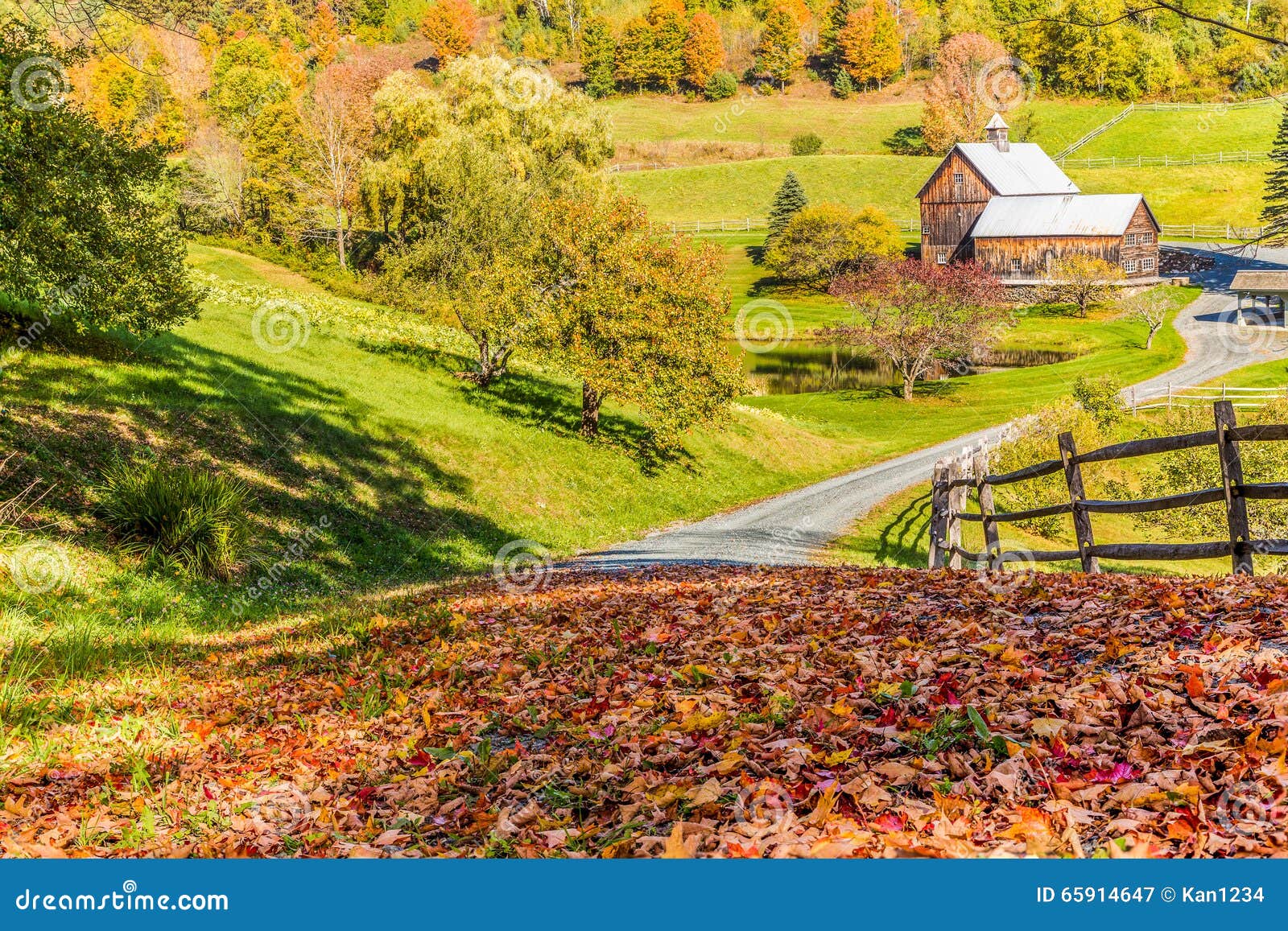 Old Barn in Beautiful Vermont Autumn Landscape Stock Image - Image of ...