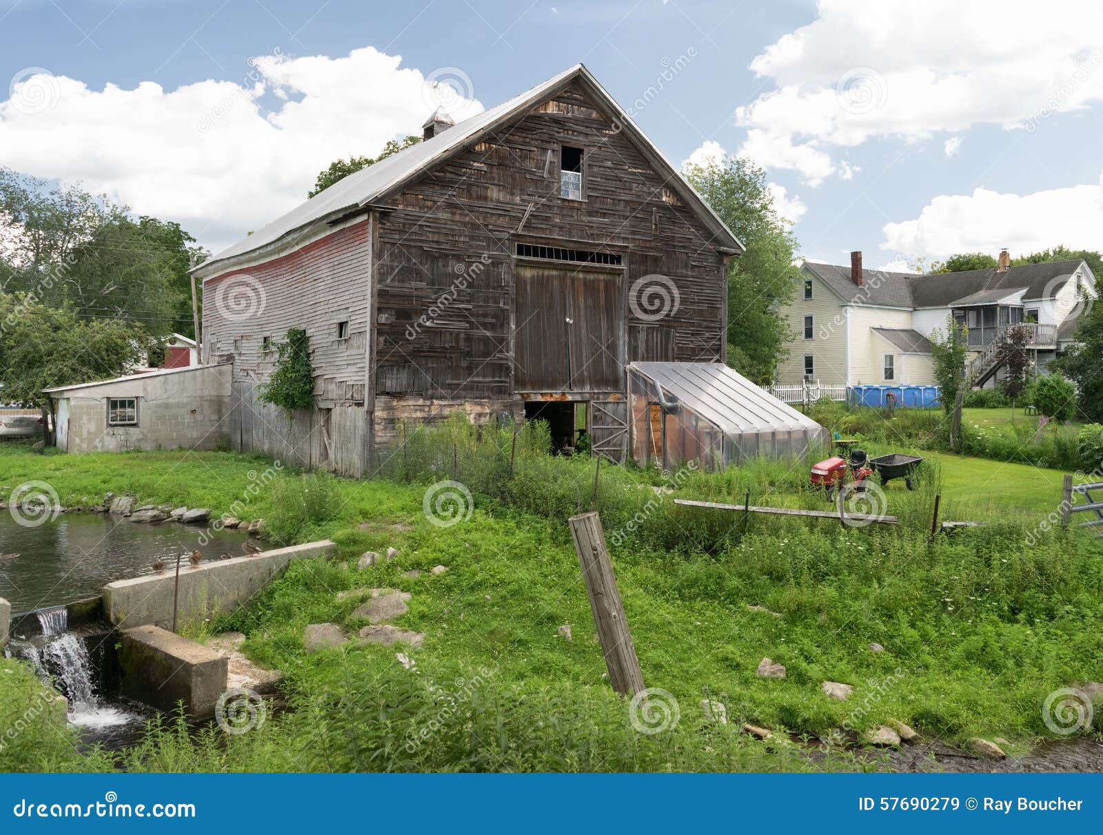 Old Barn stock image. Image of farm, water, barn, nature - 57690279