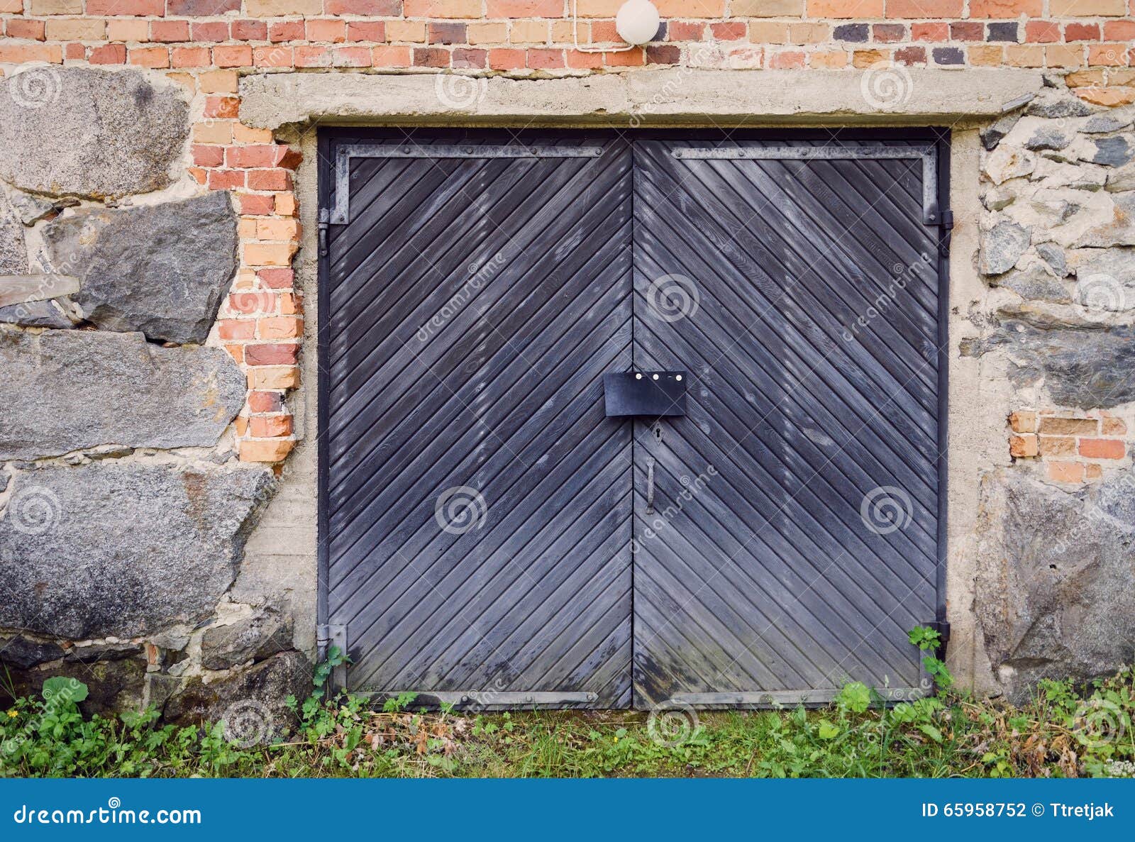 Old barn doors stock photo. Image of grass, rough, stone - 65958752
