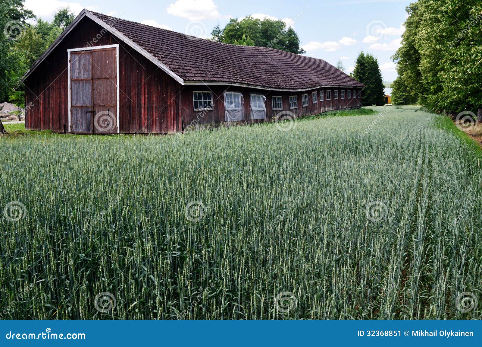 Old Barn in the Field, Finland Stock Image - Image of depot, locations ...