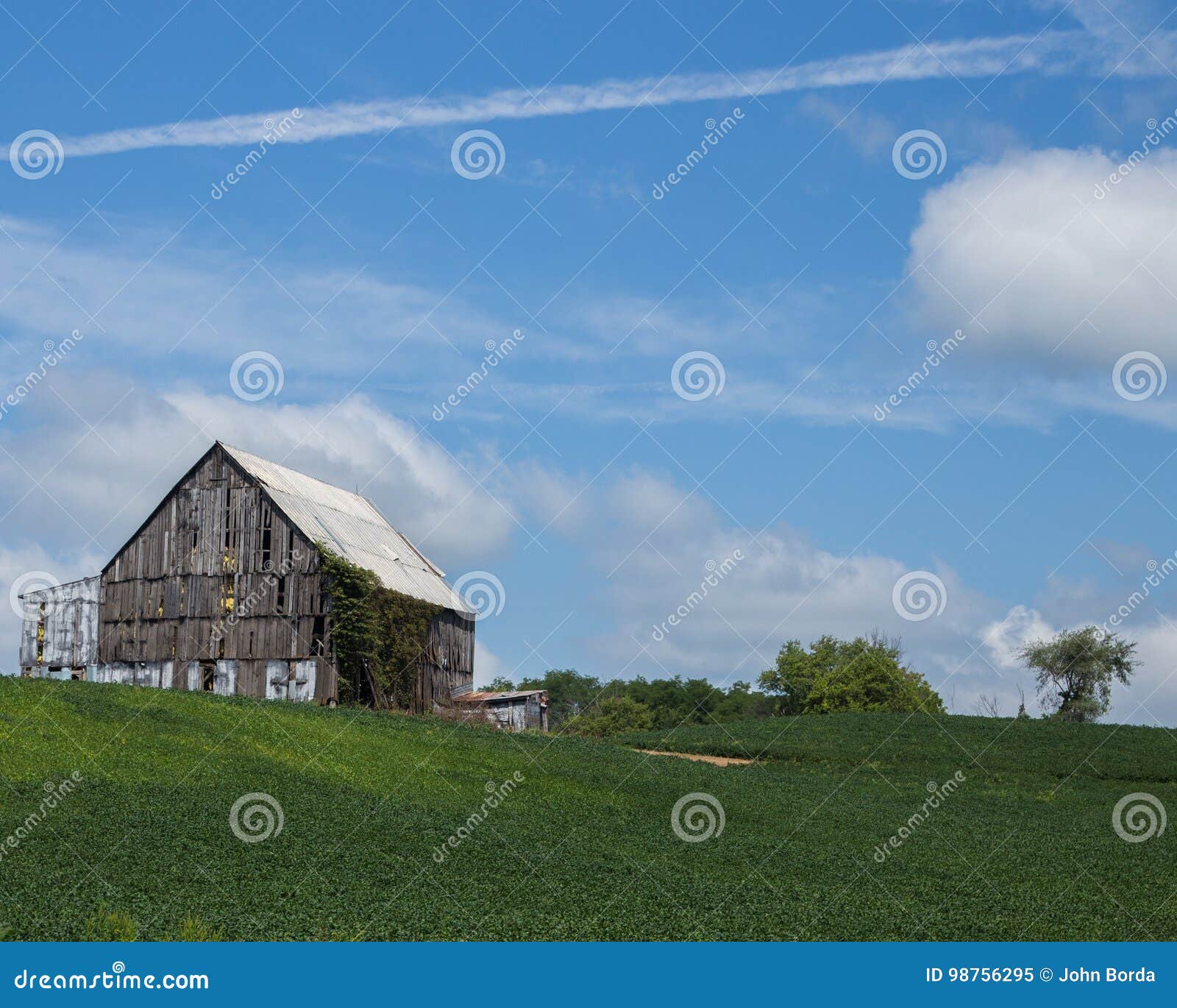 Old barn in the field stock image. Image of beautiful - 98756295